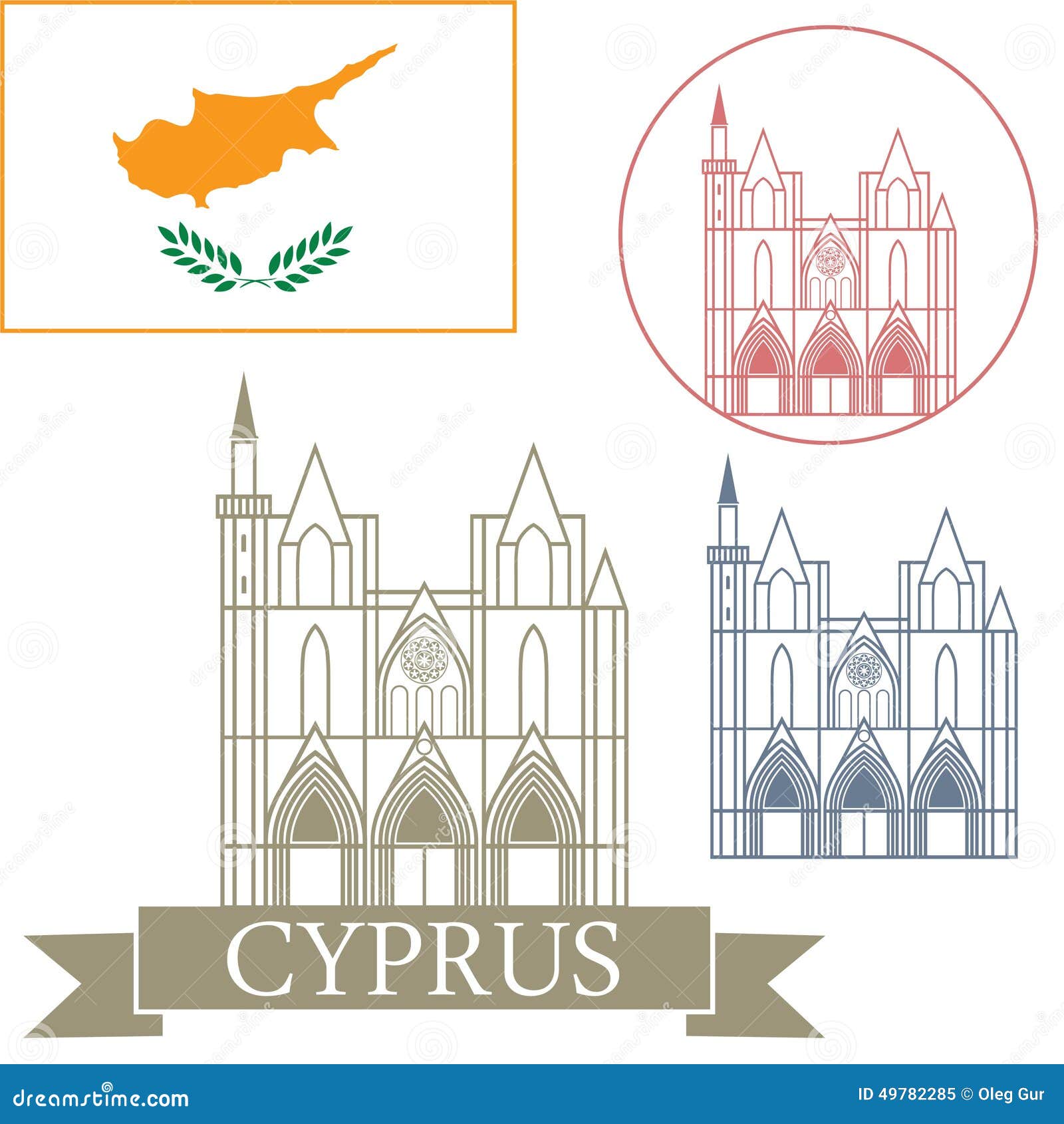 Cyprus stock vector. Illustration of converted, isolated - 49782285