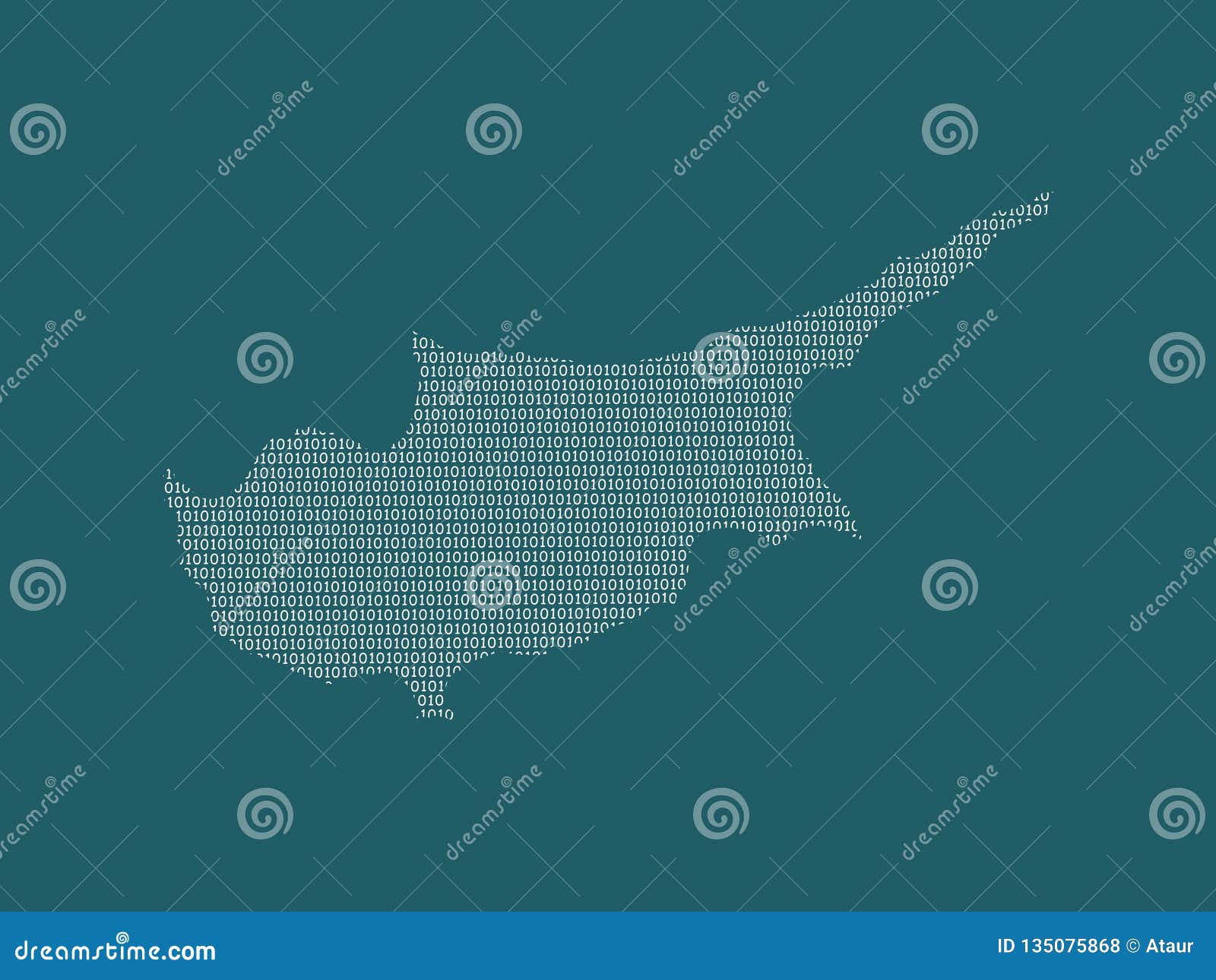 Cyprus Vector Map Isolated On White Background. High-Detailed Black ...