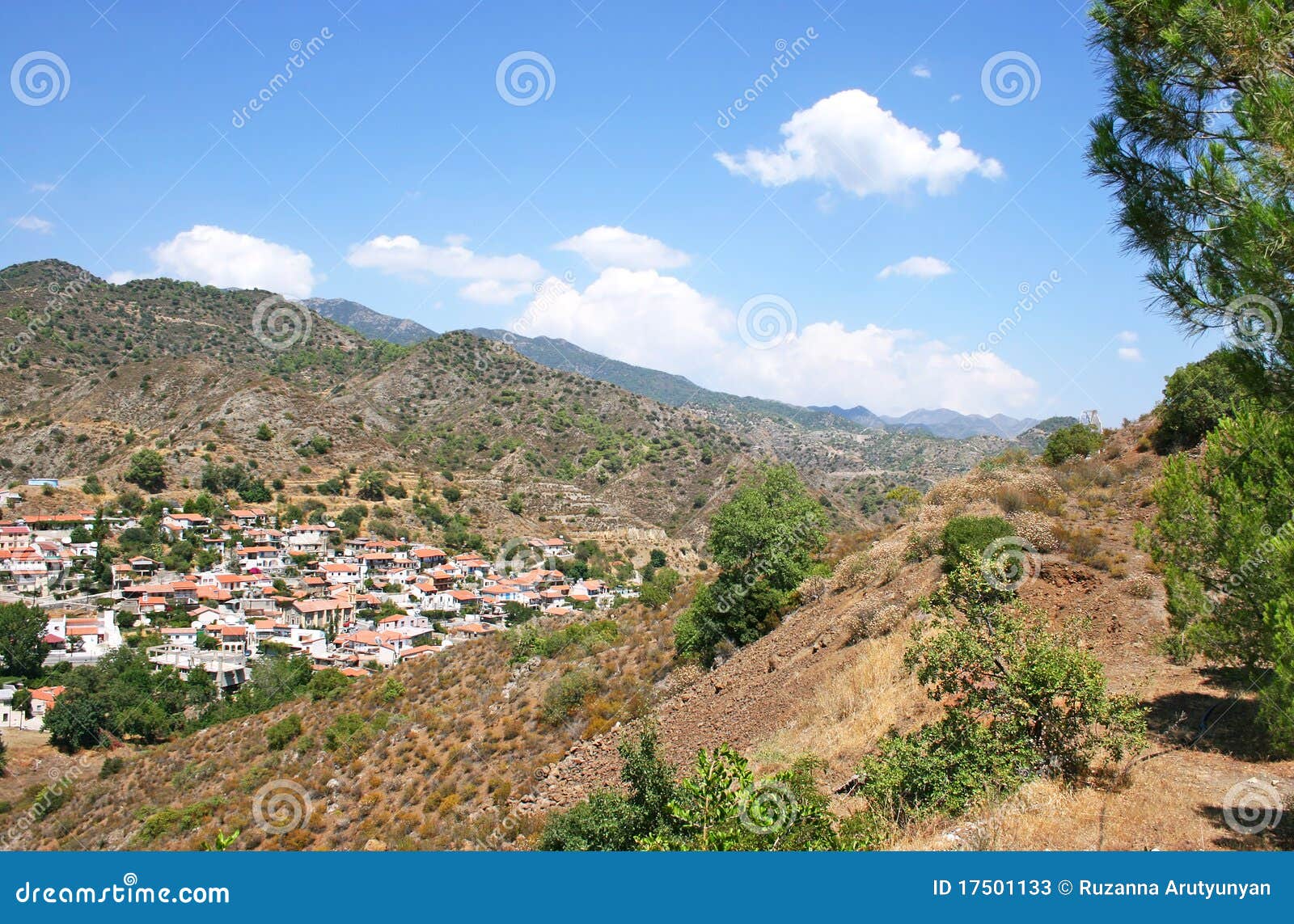 Cyprus village stock image. Image of residential, nature - 17501133