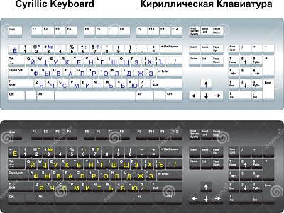 Cyrillic Keyboard stock vector. Illustration of typesetting - 7575177