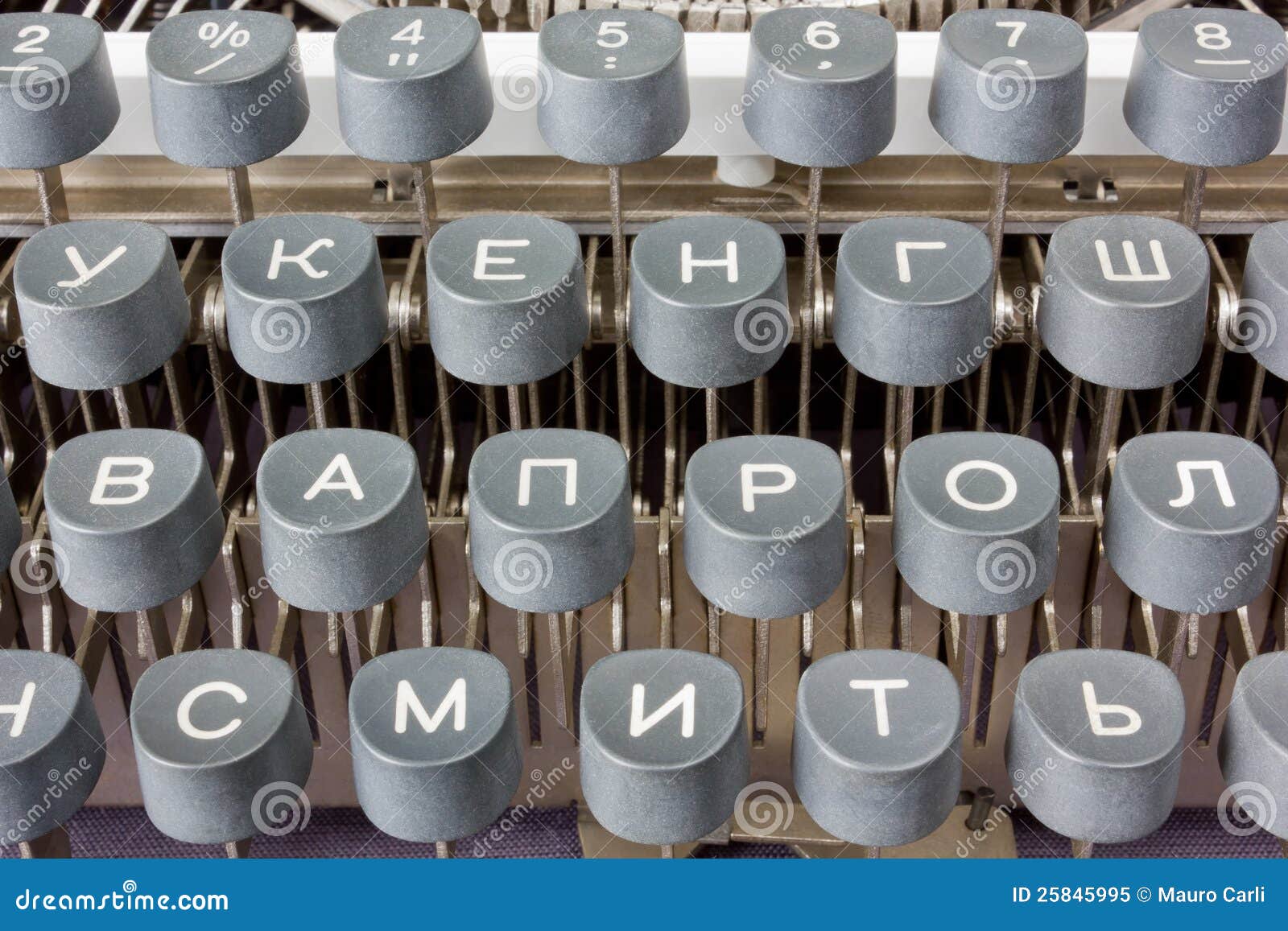Cyrillic Typewriter stock image. Image of portable, hand - 25845995