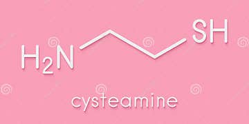 Cysteamine Drug Molecule. Skeletal Formula. Stock Illustration ...