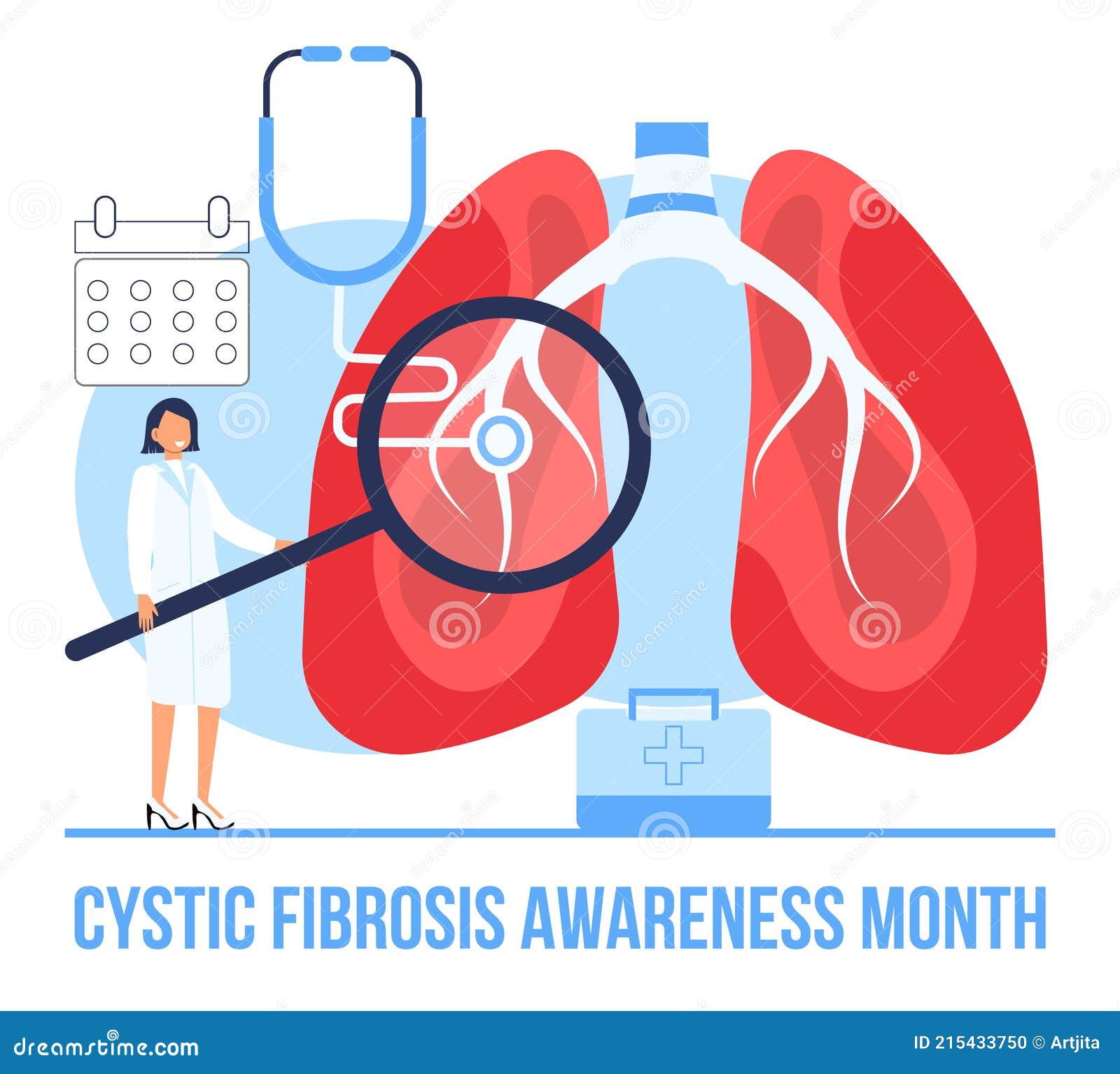 Cystic Fibrosis Awareness Month Background Or Banner Design Template
