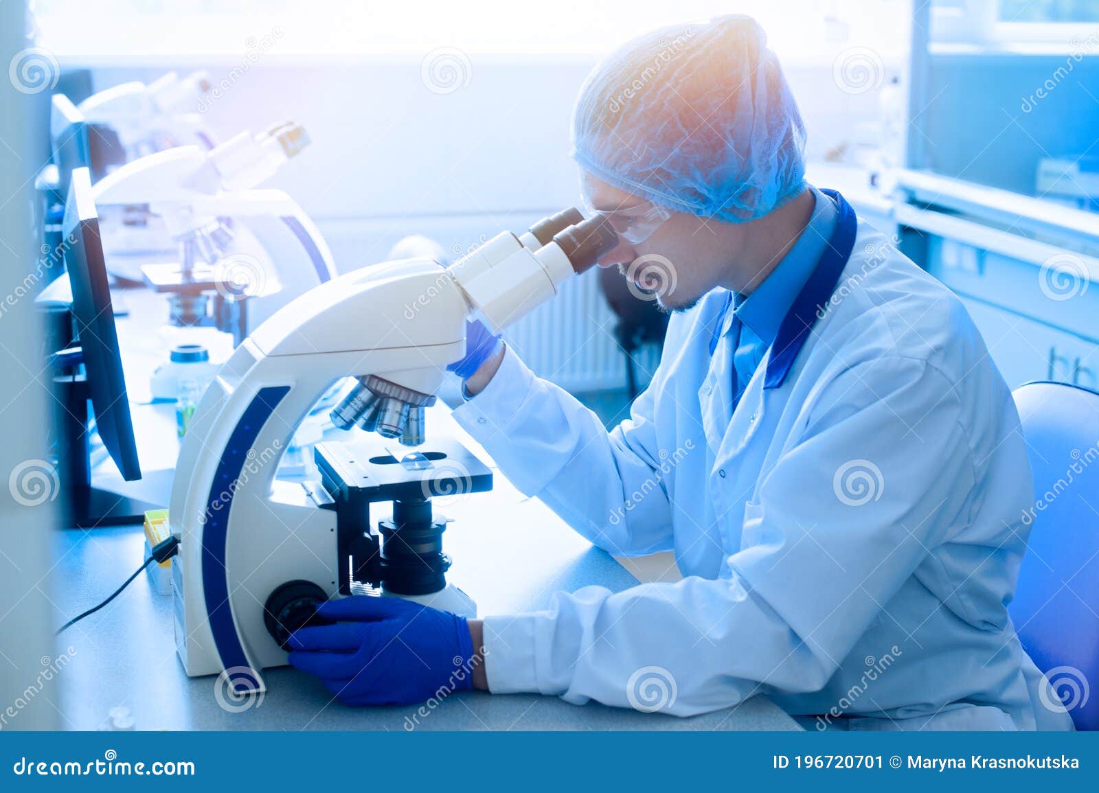 Cytological and Morphological Examination in the Laboratory Stock Image ...