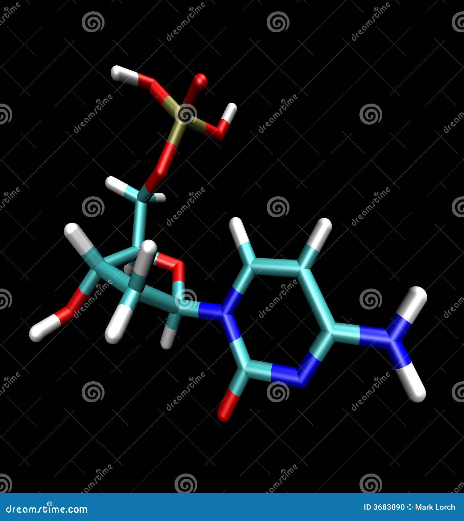 Cytosine illustration stock. Illustration du paire, base - 3683090