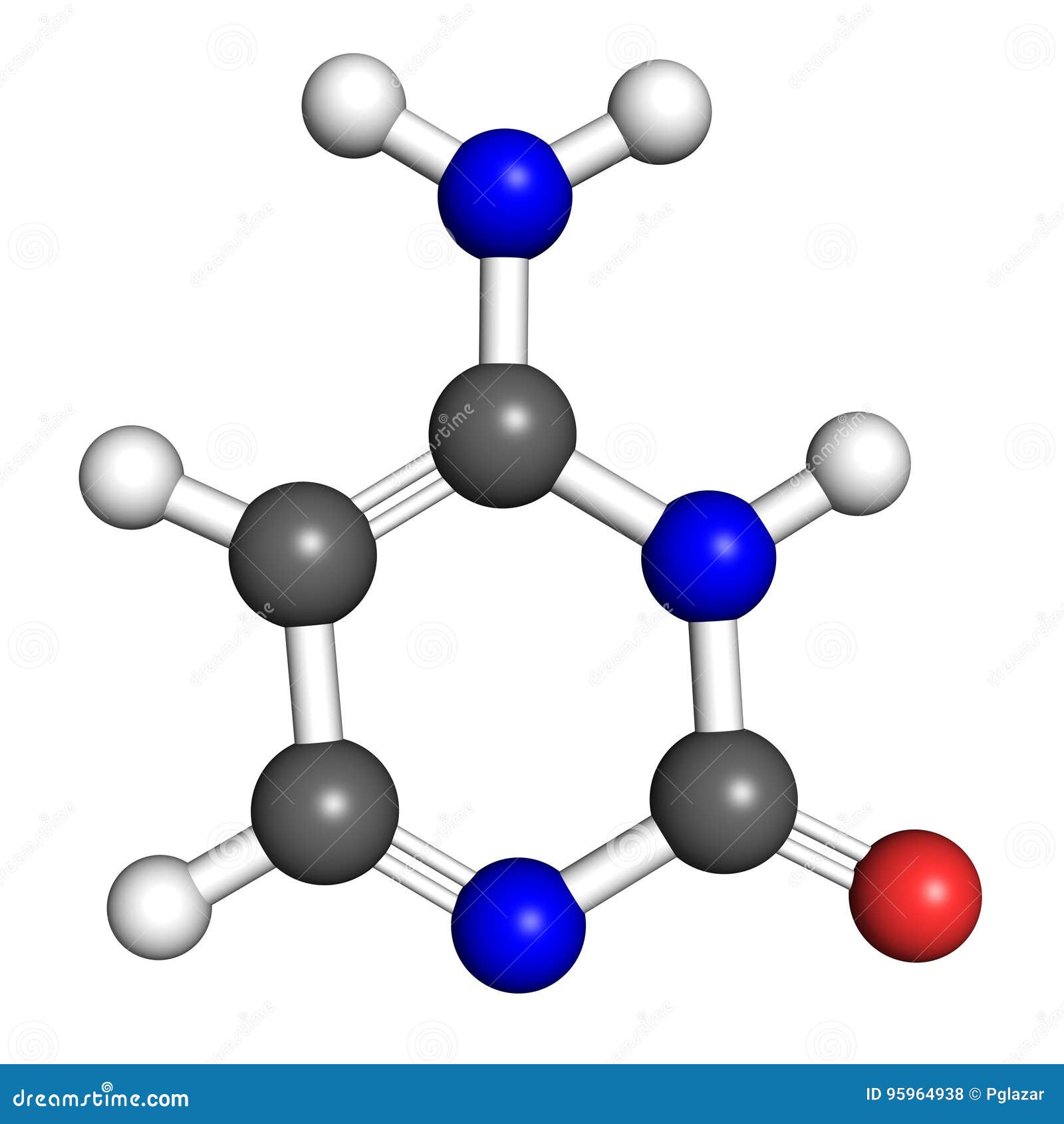 Cytosinmolekül stock abbildung. Illustration von cytosin - 95964938