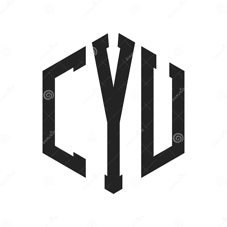 CYU Logo Design. Initial Letter CYU Monogram Logo Using Hexagon Shape ...