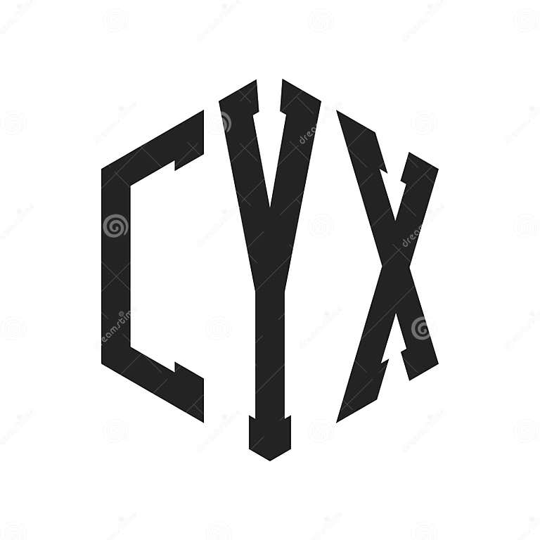 CYX Logo Design. Initial Letter CYX Monogram Logo Using Hexagon Shape Stock Illustration ...