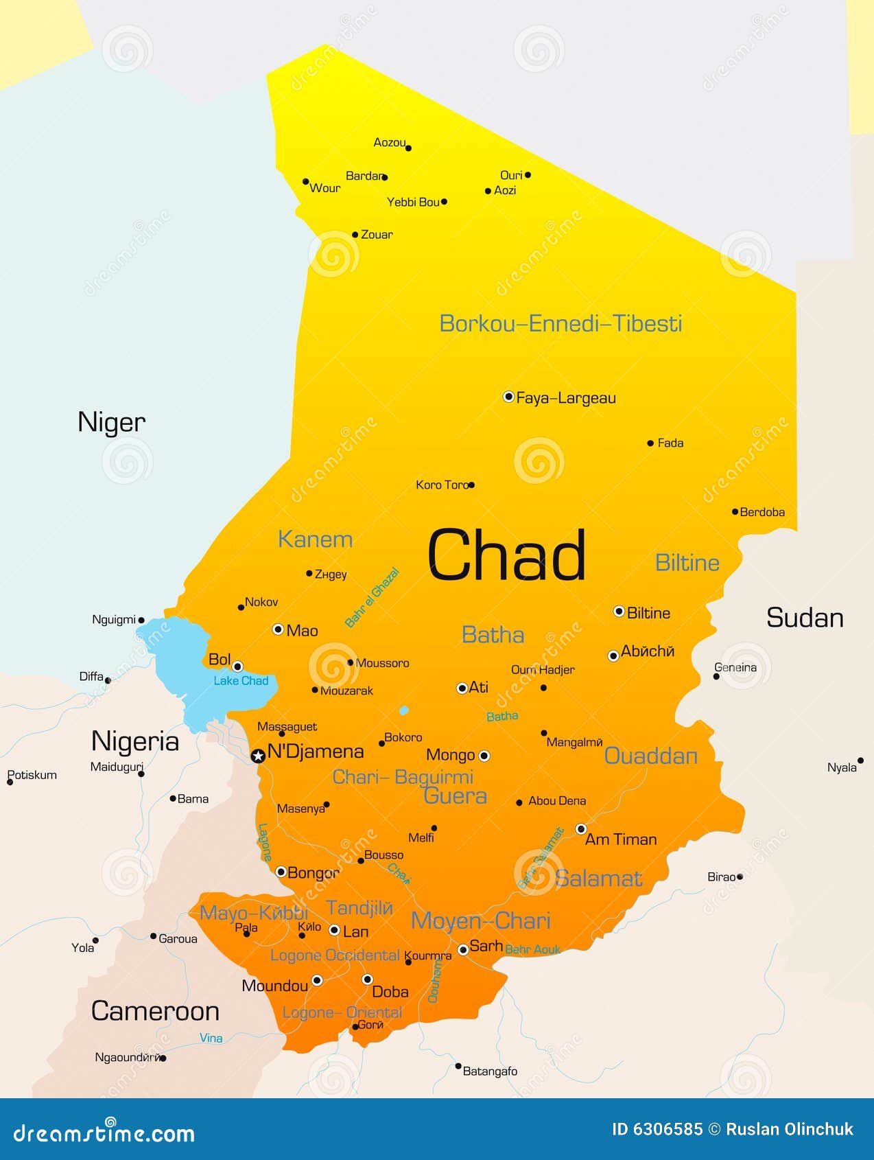 Czad ilustracja wektor. Ilustracja złożonej z kamerun - 6306585
