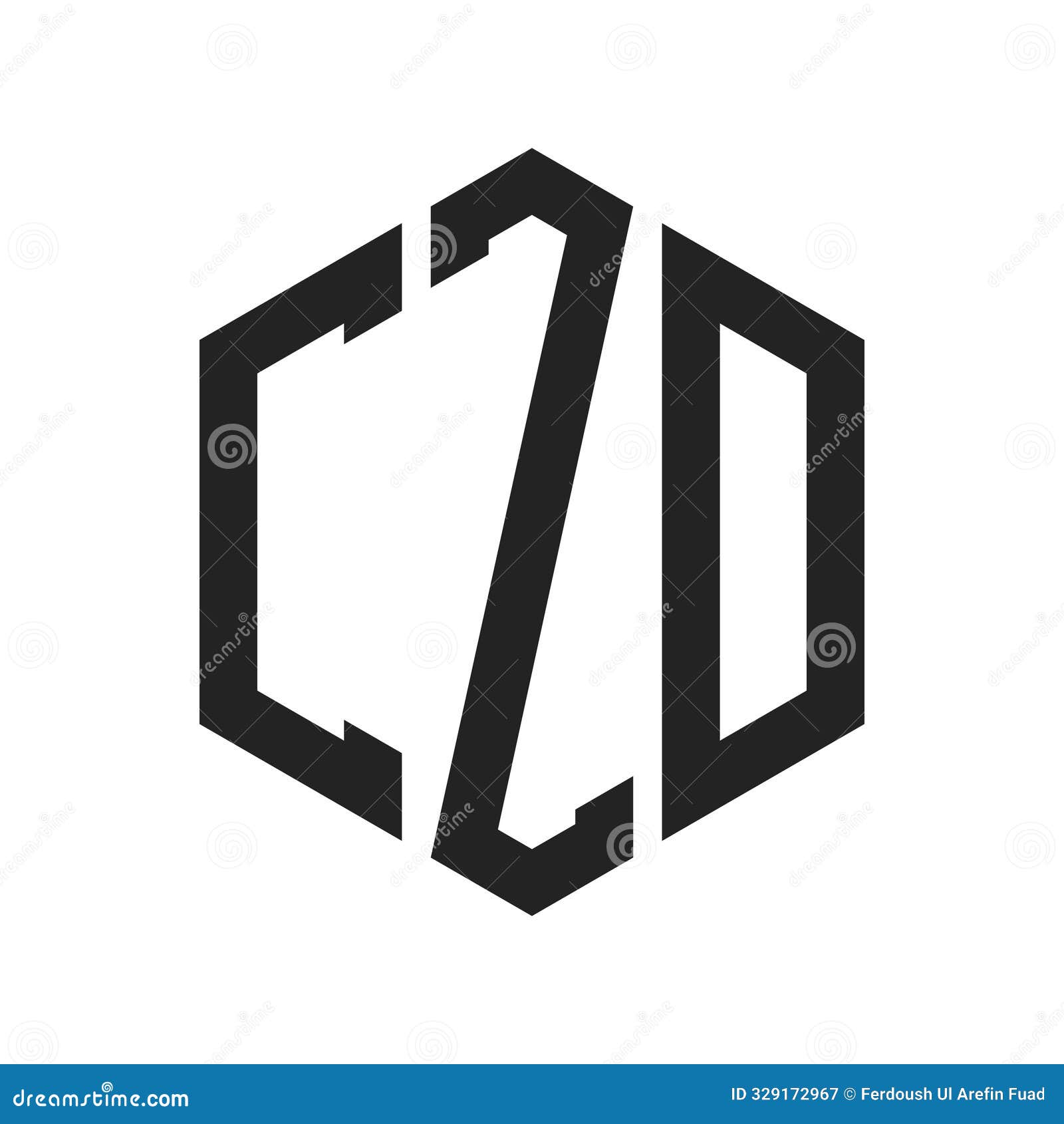 CZD Logo Design. Initial Letter CZD Monogram Logo Using Hexagon Shape ...