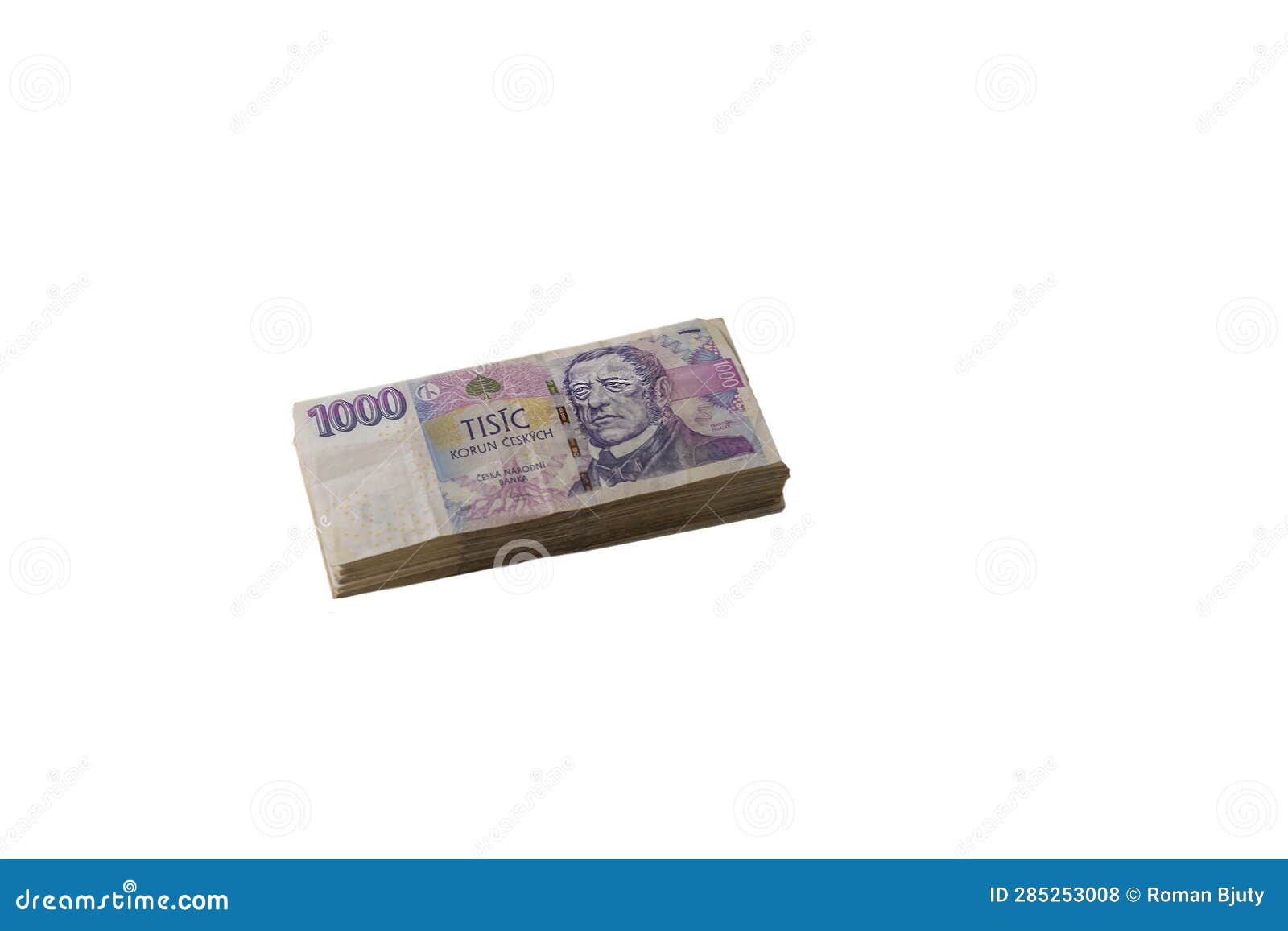 Czech Banknotes, 1000 CZK, Isolated on a White Background Stock Photo ...