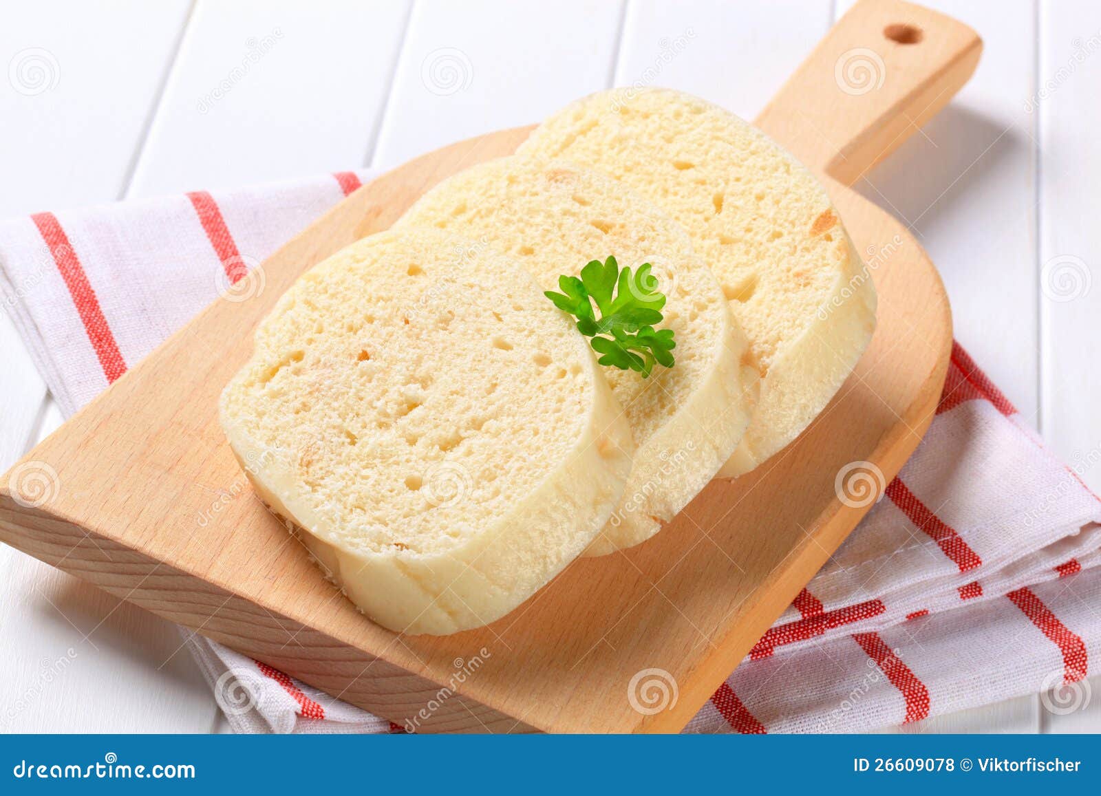 Czech bread dumplings stock photo. Image of cutting, cuisine - 26609078