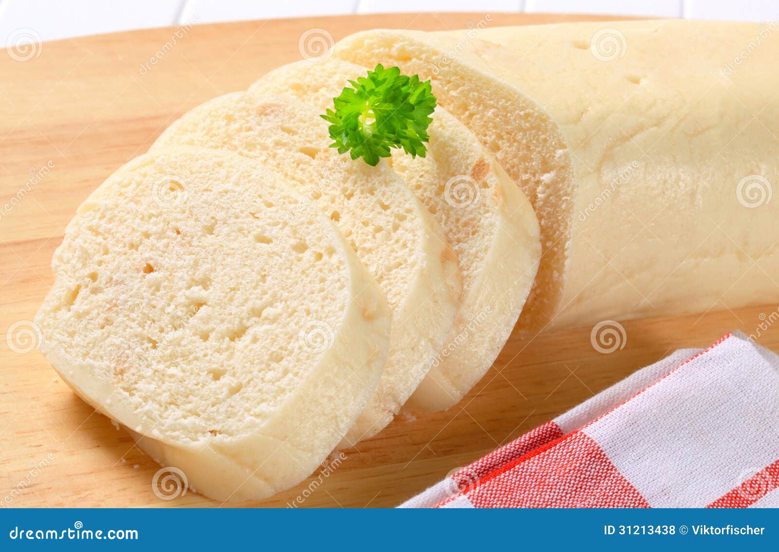 Czech bread dumplings stock photo. Image of cooked, sliced - 31213438