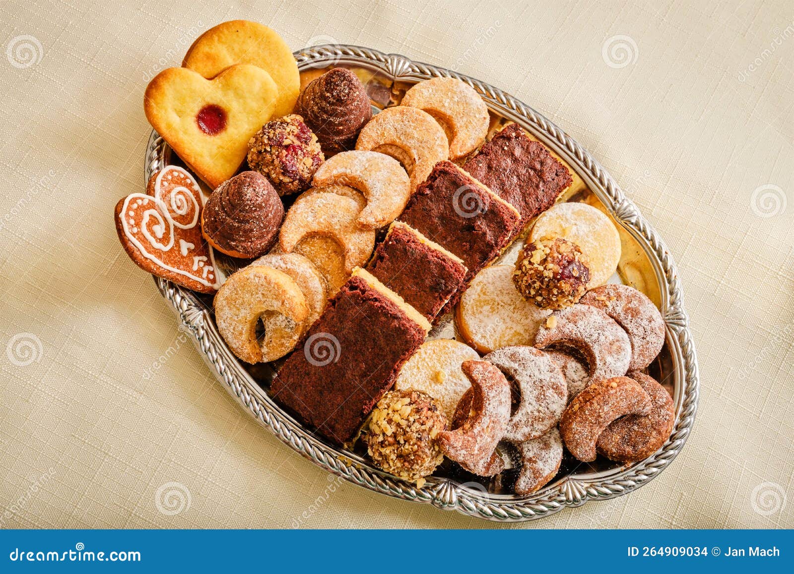 Czech Christmas Sweets Collection Top View Stock Photo - Image of plate, czech: 264909034
