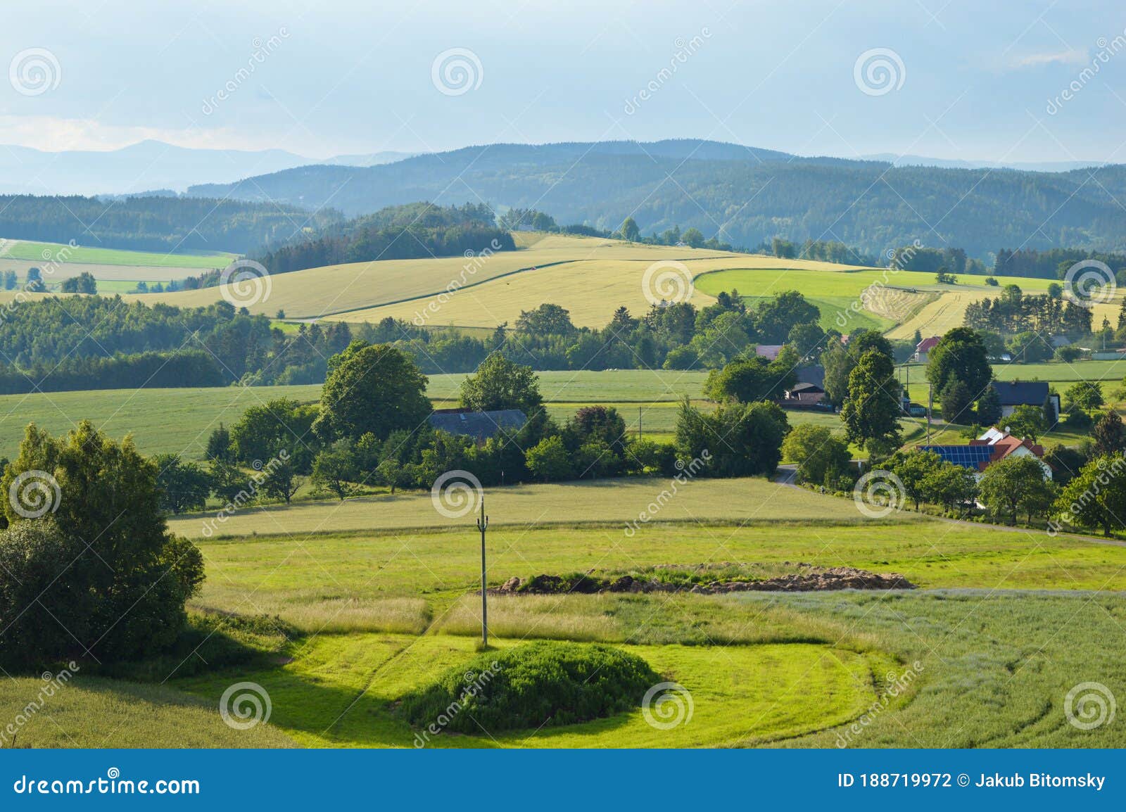 Czech Countryside with Fields Stock Photo - Image of panorama ...