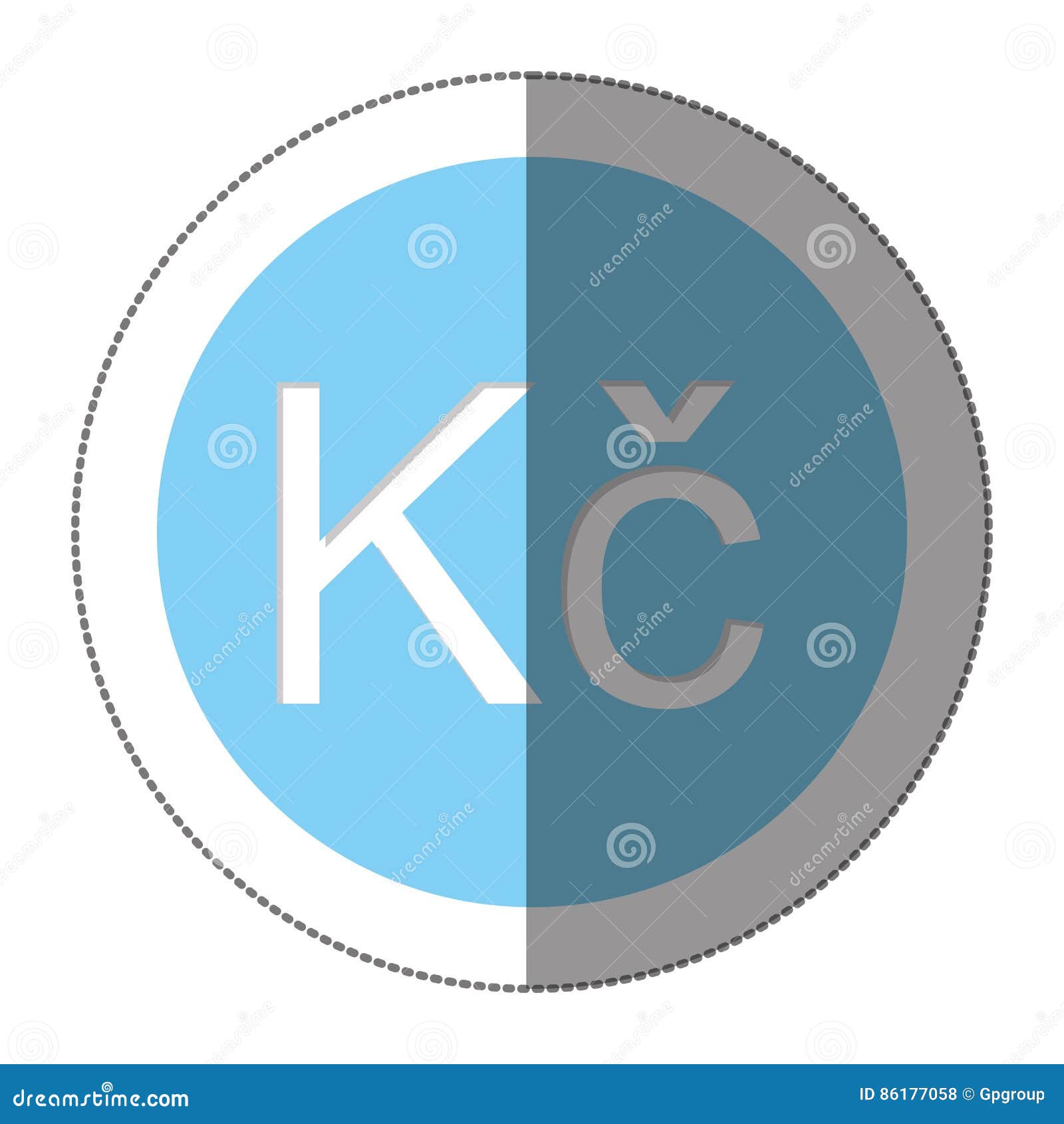 Czech Crown Currency Symbol Icon Royalty-Free Illustration ...
