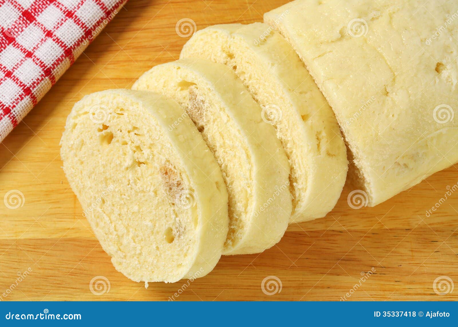 Czech Cuisine - Raised Bread Dumplings Stock Photo - Image of loaf ...