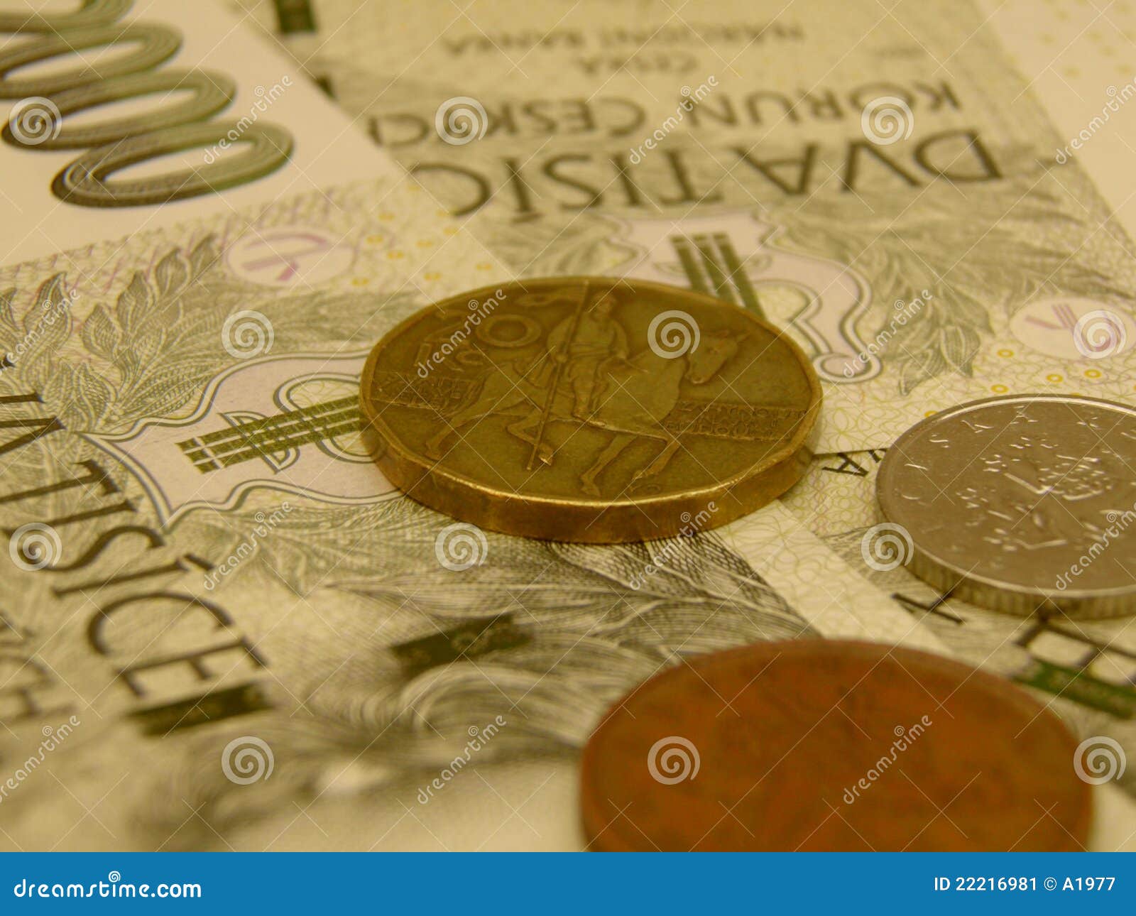 Czech currency stock image. Image of republic, note, banknote - 22216981