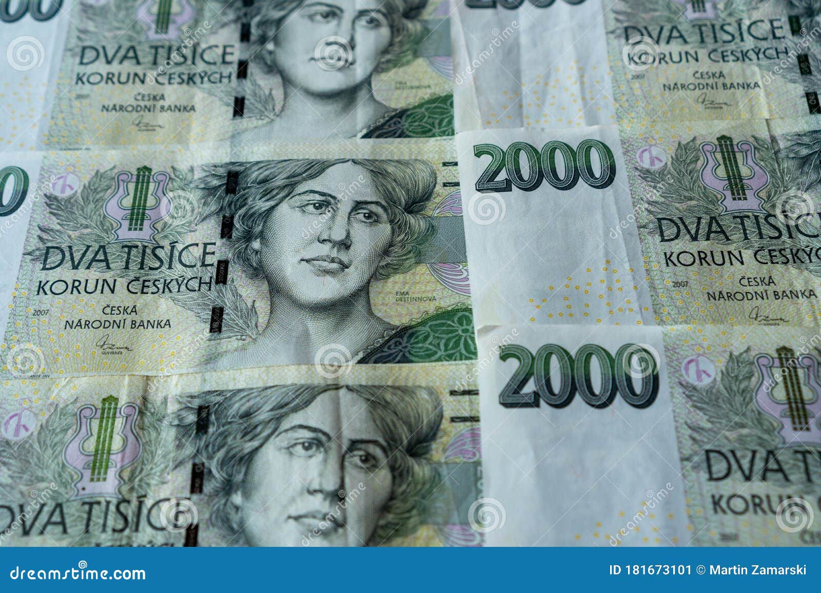 Czech Currency Banknotes 2000, Cz Czech Stock Image - Image of business ...