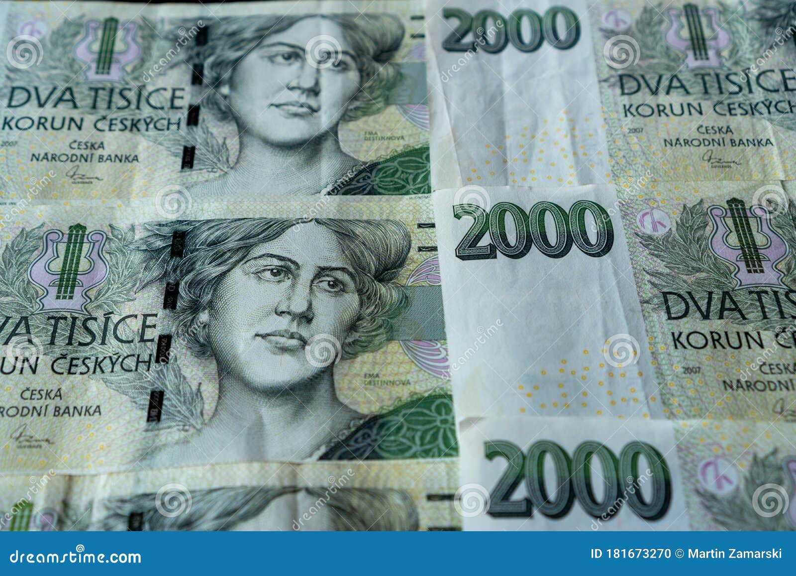 Czech Currency Banknotes 2000, Cz Czech Stock Photo - Image of czech ...