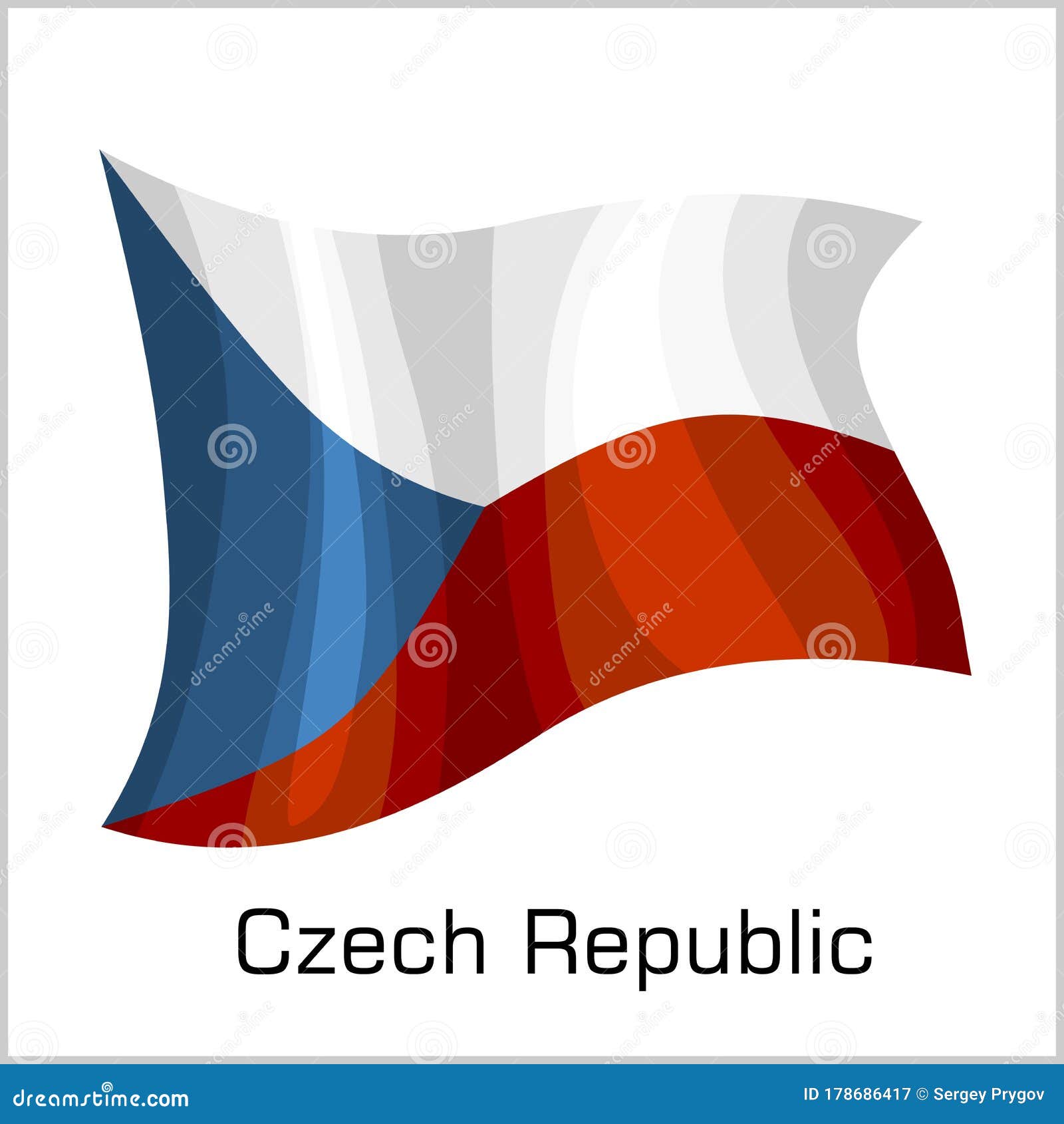Czech Flag, Flag of Czech Republic Vector Illustration Stock Vector ...