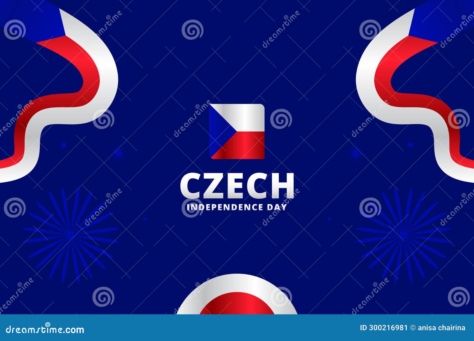 Czech Independence Day Background Design Stock Vector - Illustration of ...