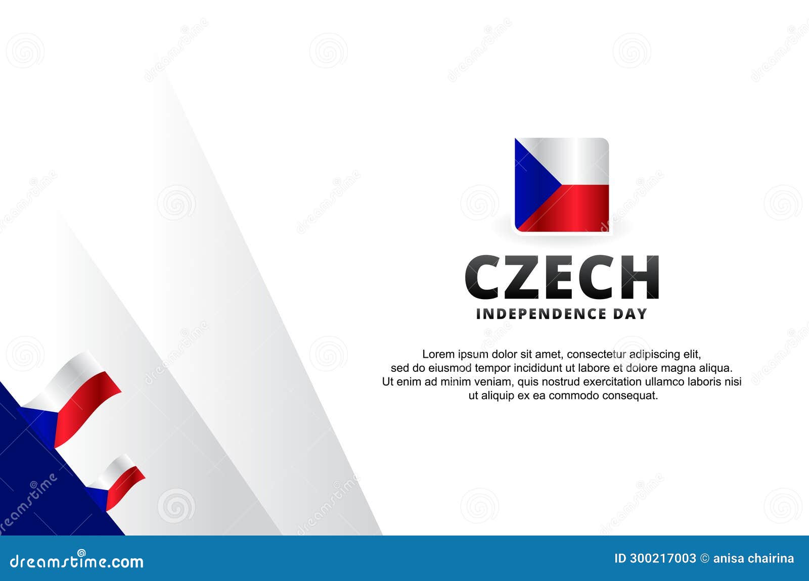 Czech Independence Day Background Design Stock Vector - Illustration of ...