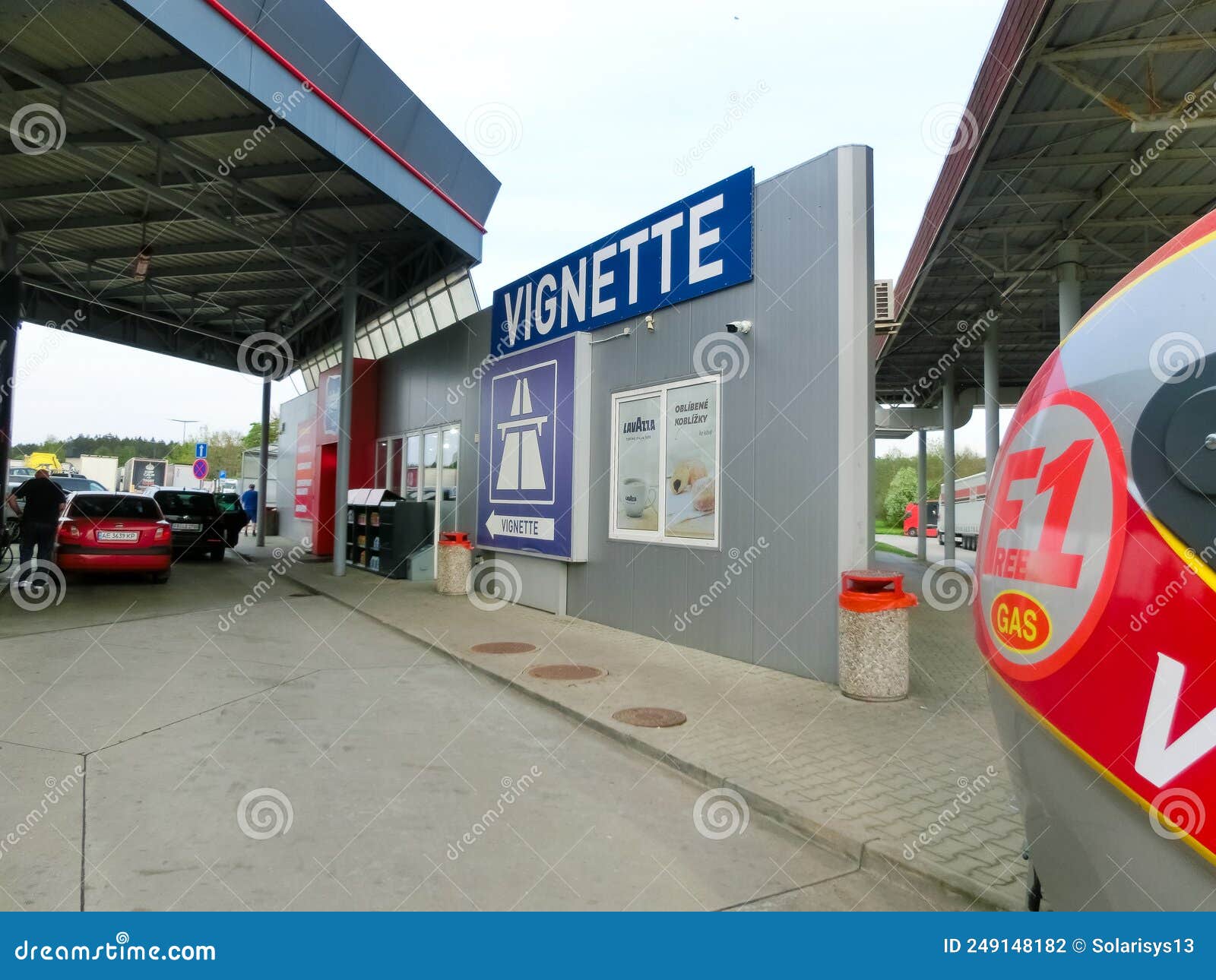 Advertisement for the Sale of E-vignettes at Gas Stations Editorial ...