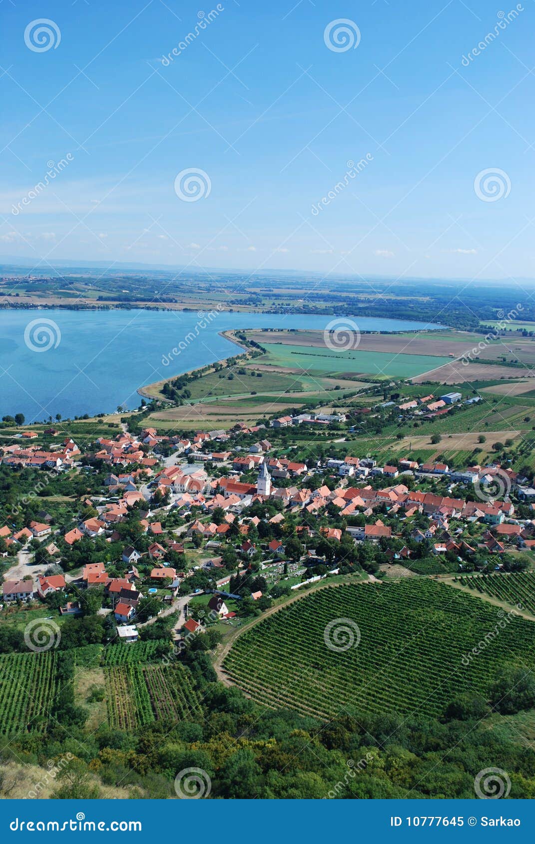 Czech landscape stock image. Image of church, fields - 10777645