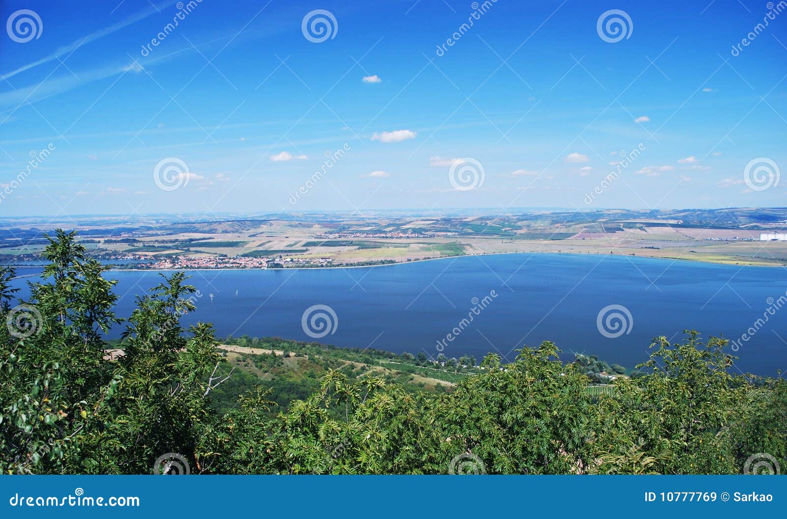 Czech landscape stock image. Image of fields, lake, tree - 10777769