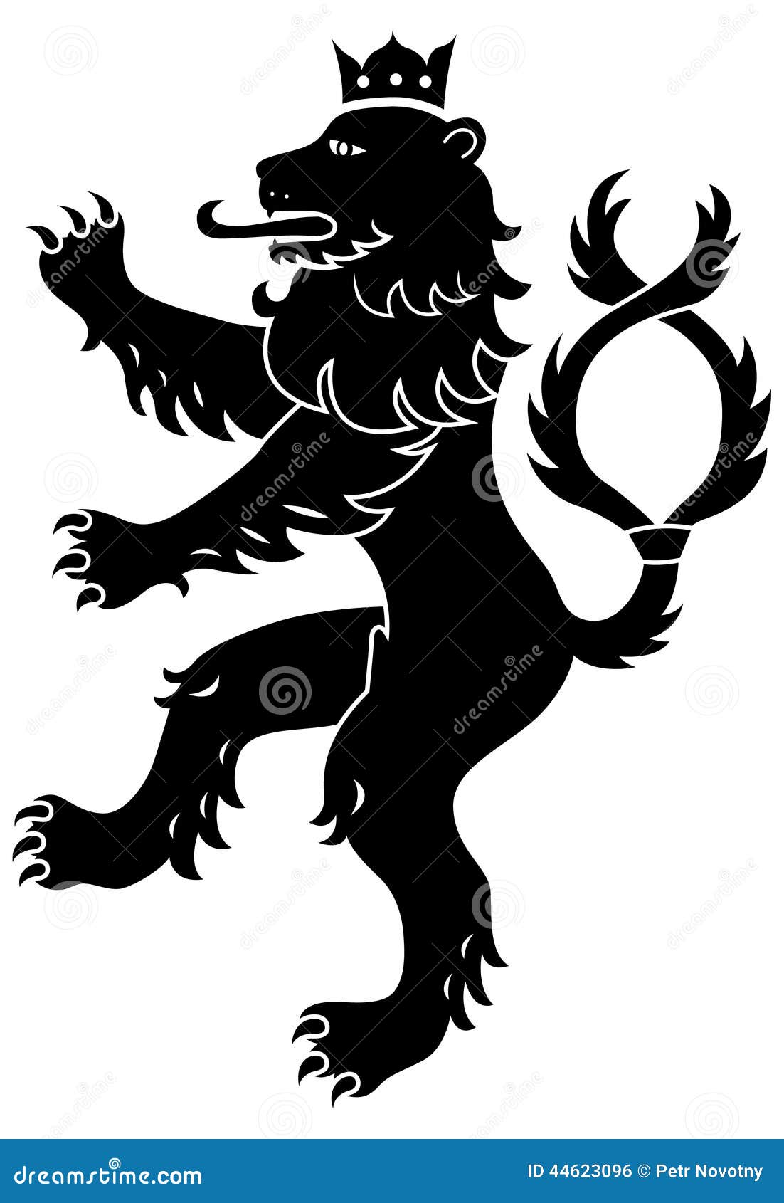 Czech Lion stock illustration. Illustration of symbol - 44623096