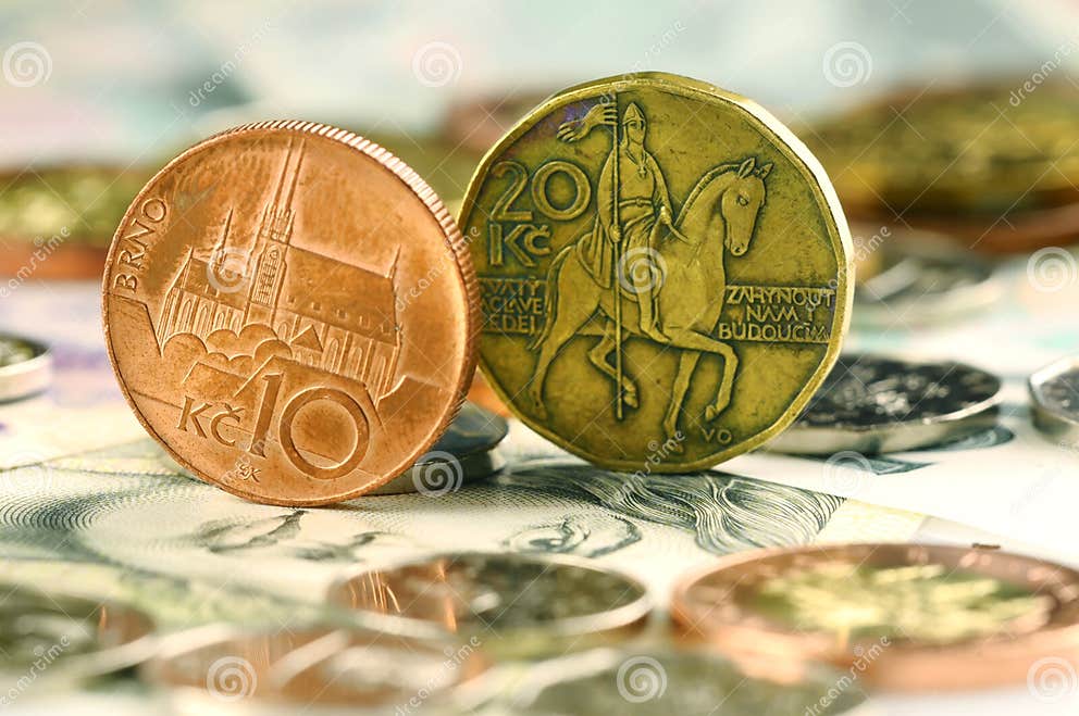 Czech money stock photo. Image of finance, round, coin - 19088002