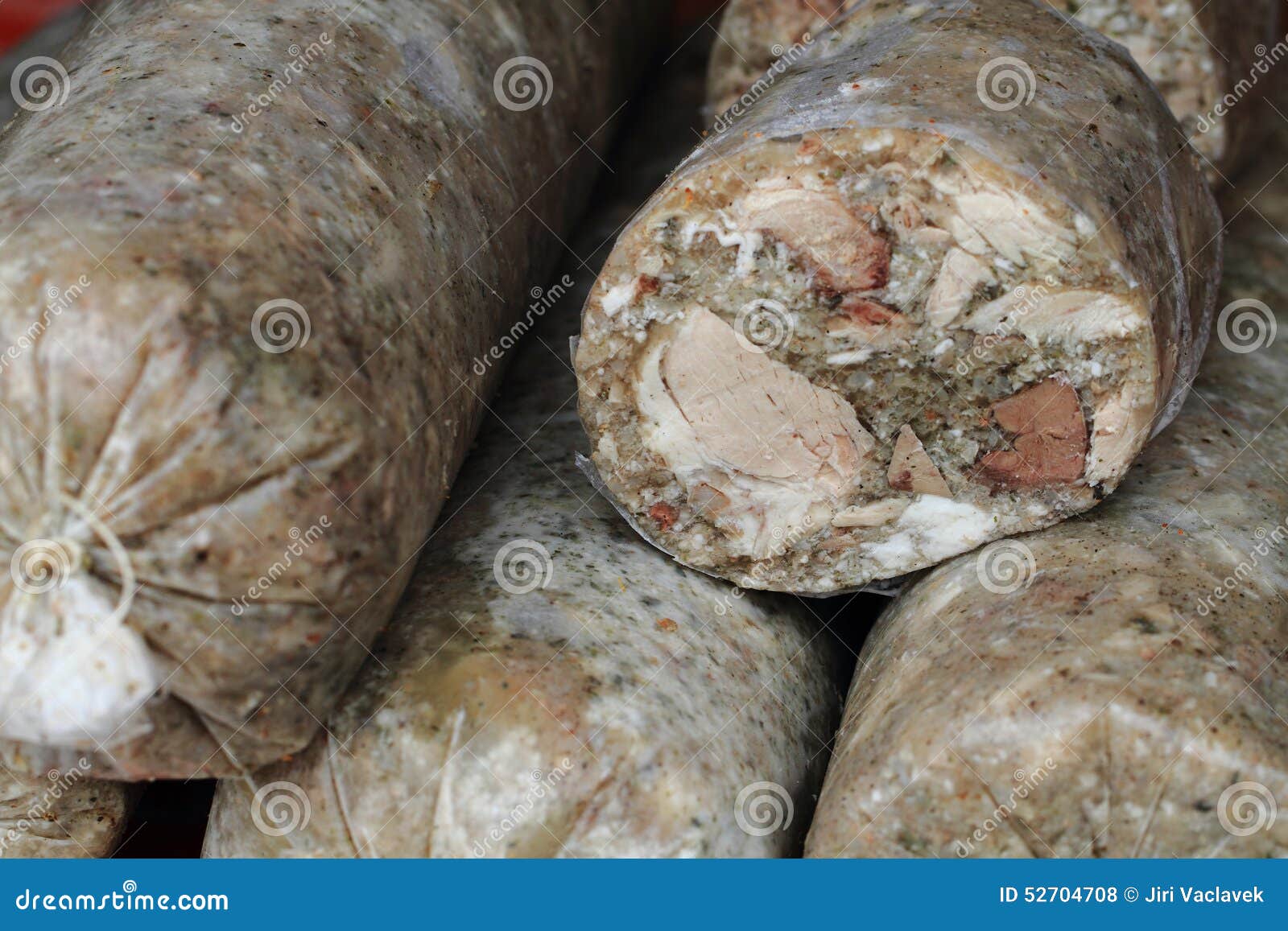 Czech pig brawn stock photo. Image of headcheese, cold - 52704708