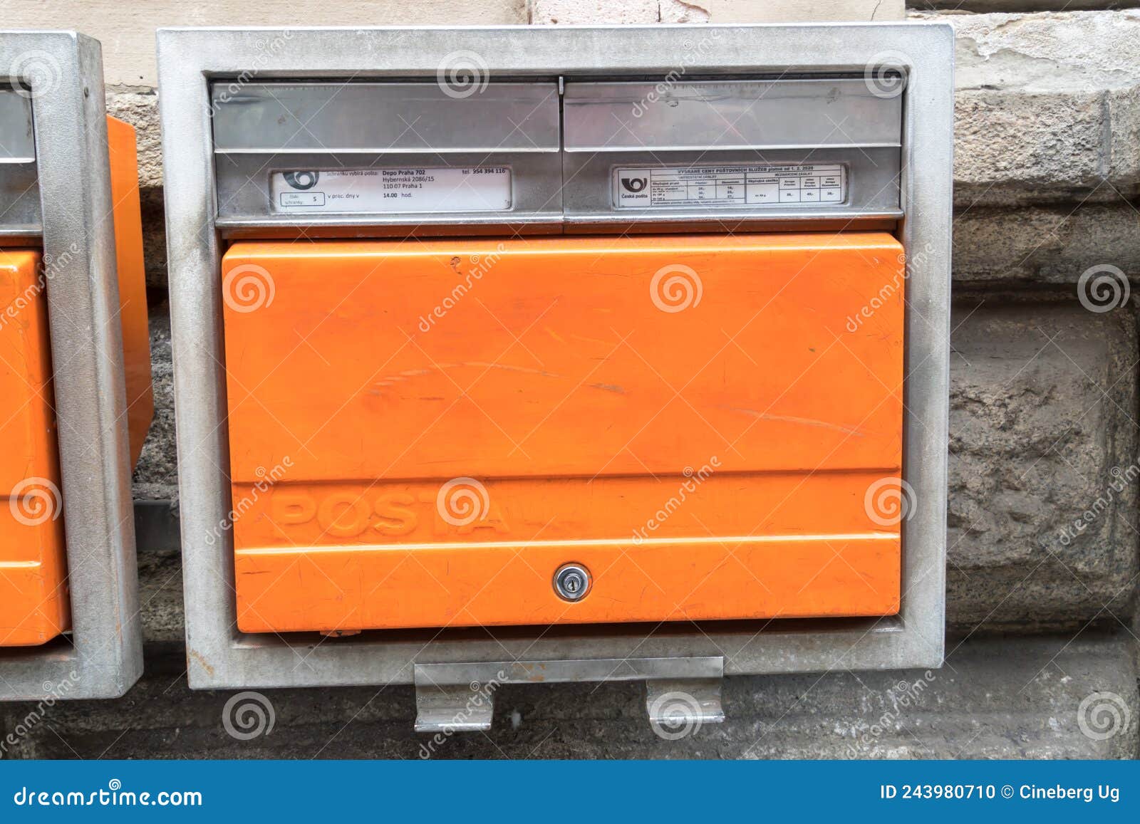 Czech Post mailboxes editorial image. Image of mail - 243980710