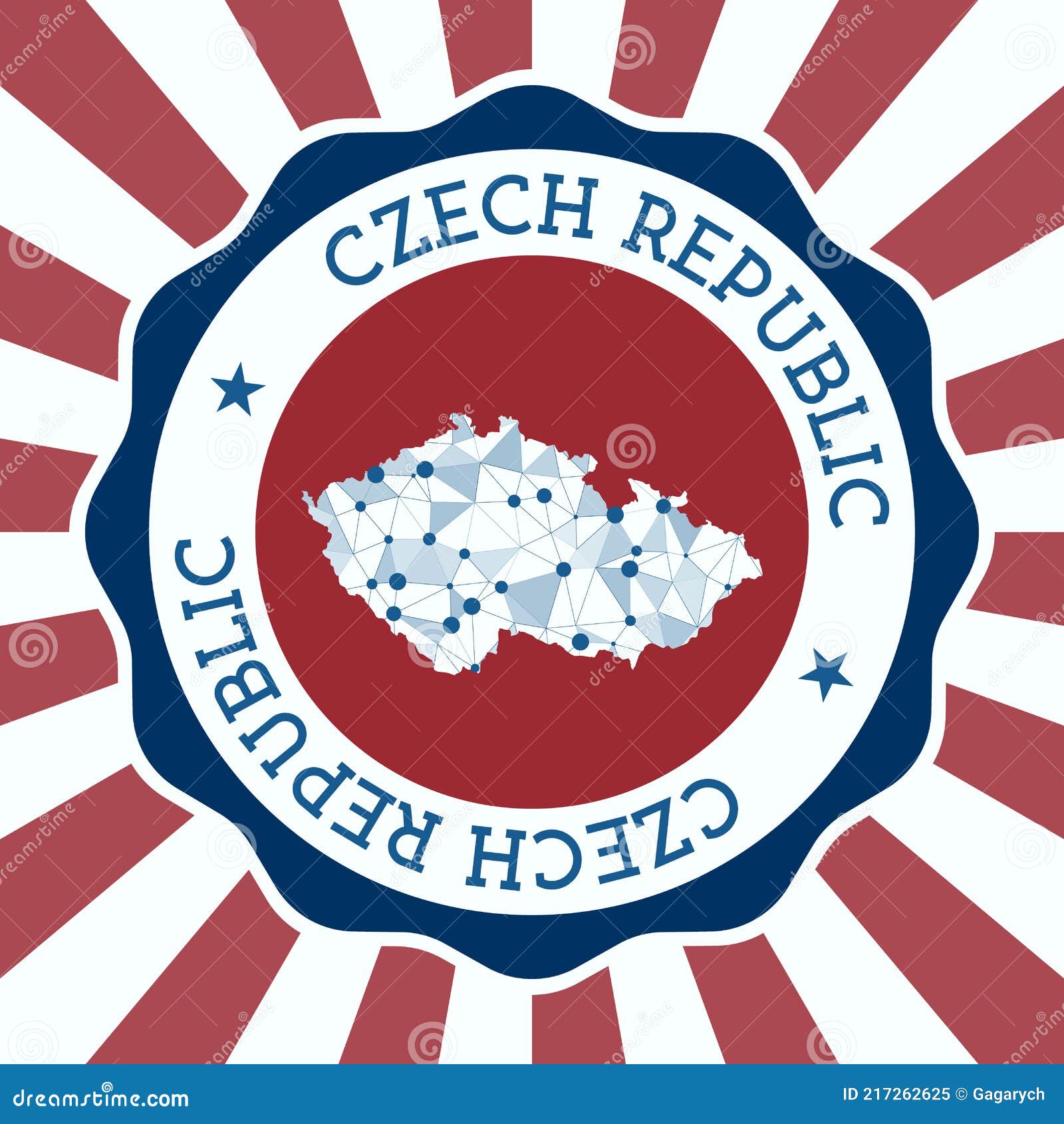 Czech Republic Badge. stock vector. Illustration of digital - 217262625