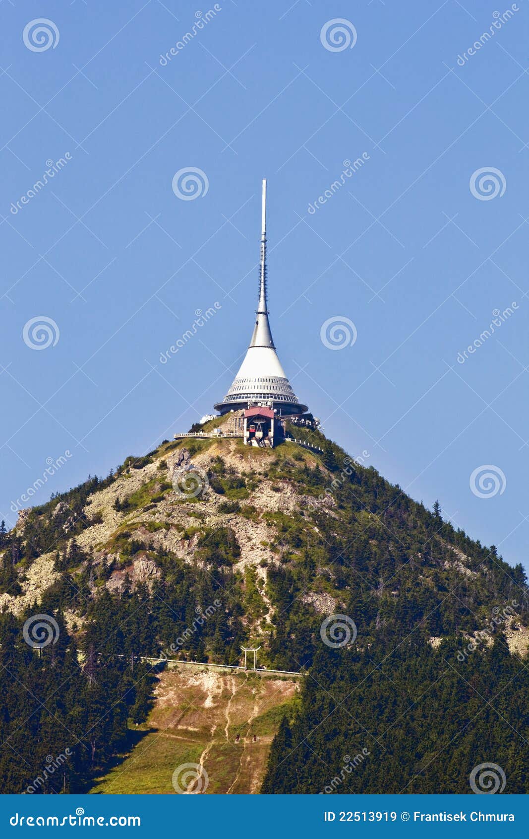 Czech Republic - Jested Tv Tower Stock Image - Image of satellite ...