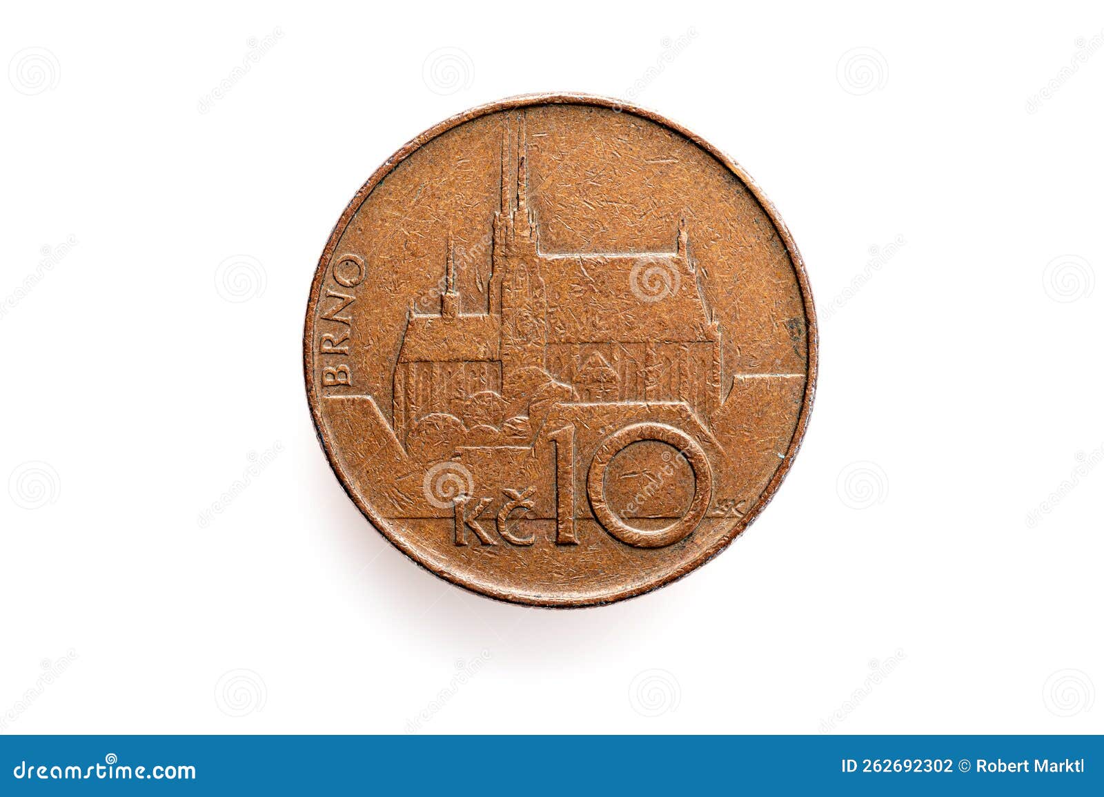 Czech Republic 10 Czech Koruna Coin with Minting Date 1993 Stock Photo ...
