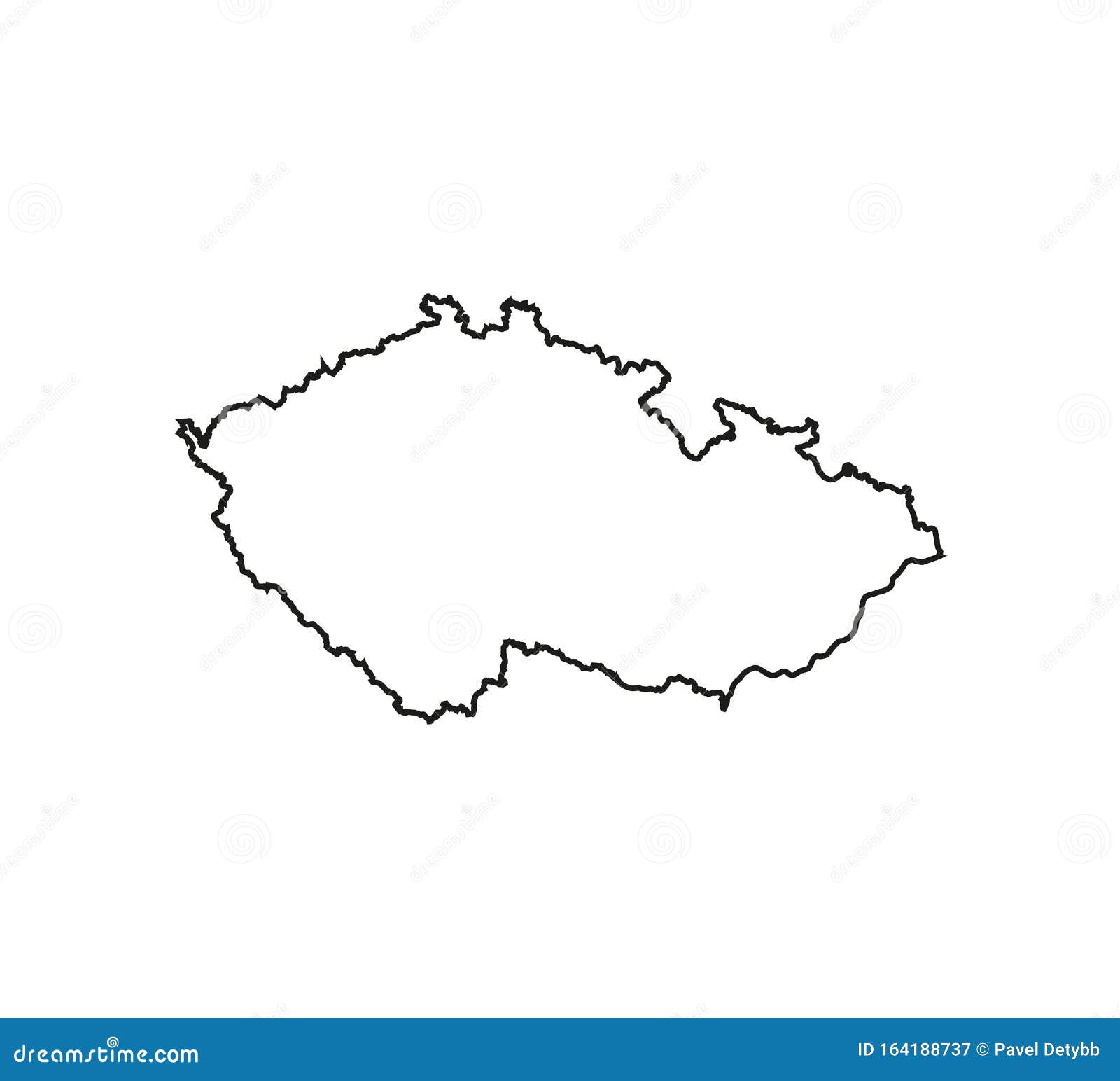 Czech Republic Map on White Background. Vector Illustration Stock ...