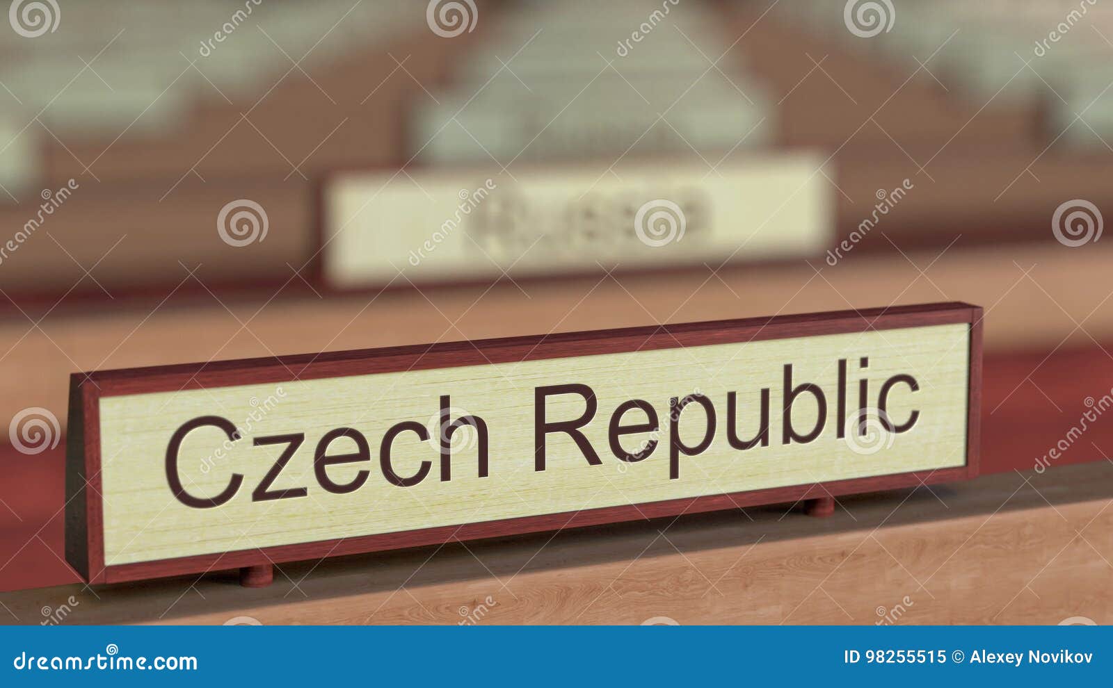 Czech Republic Name Sign among Different Countries Plaques at ...