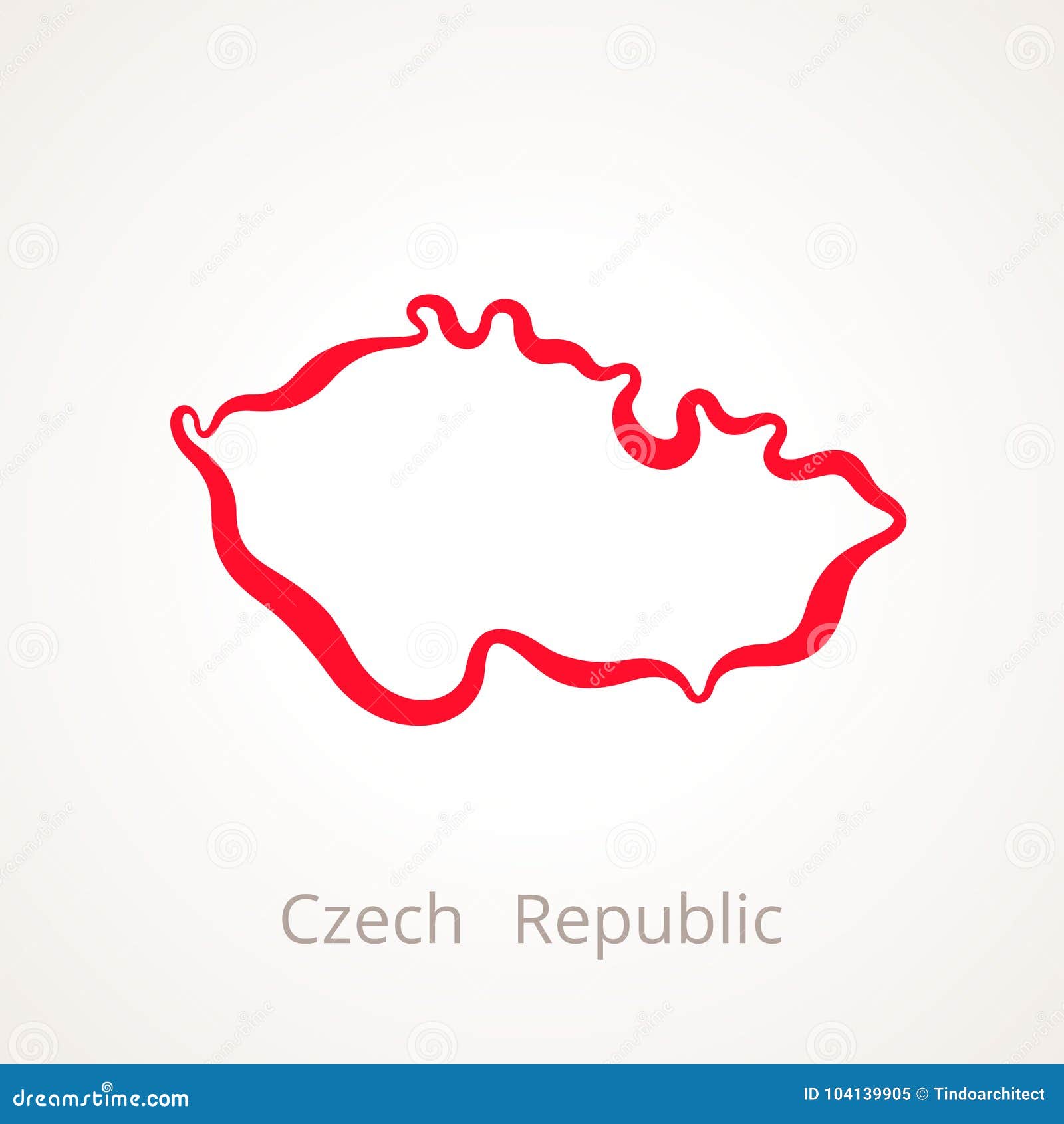 Czechia Marked By Blue In Grey Political Map Of Europe. Vector ...