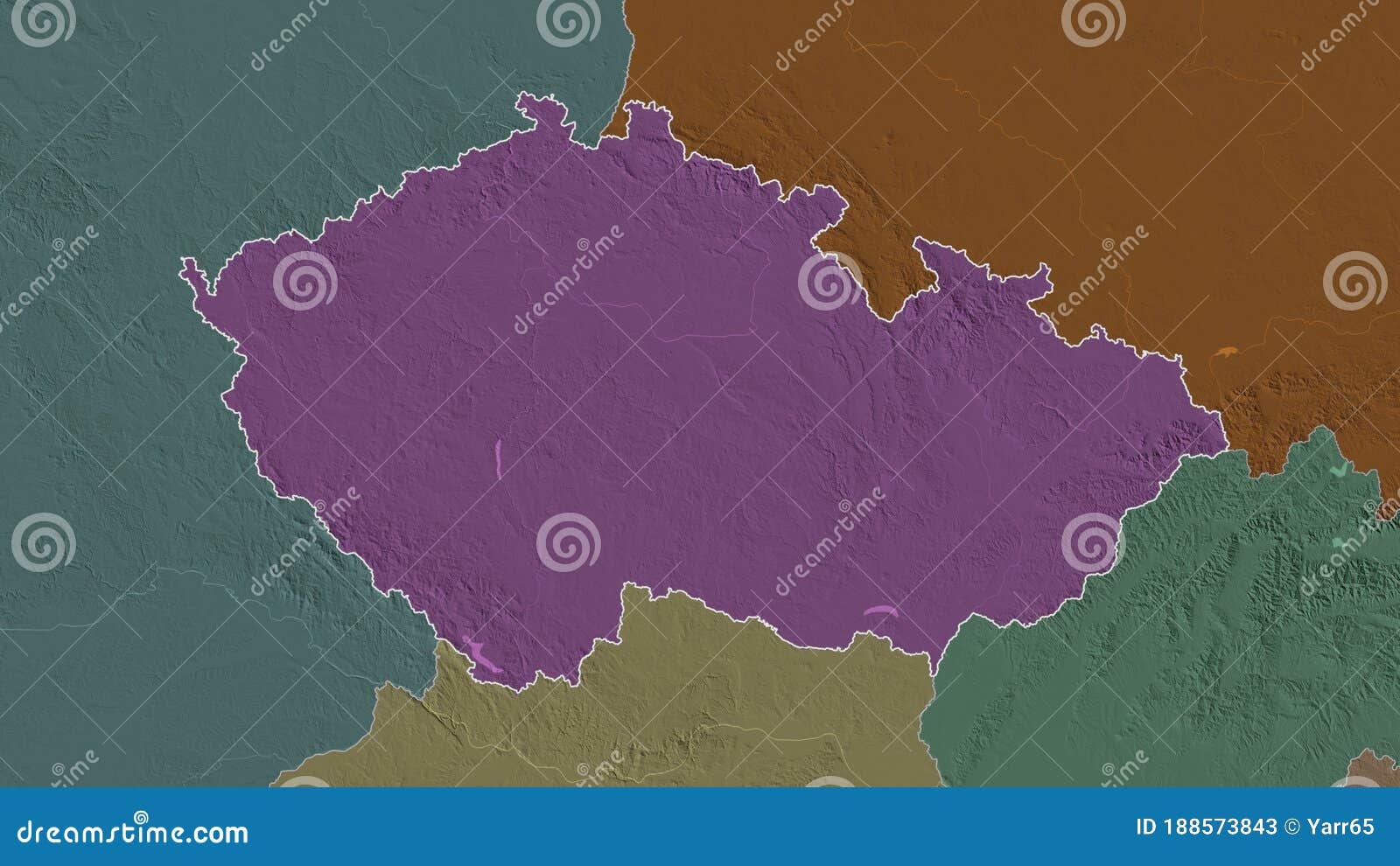 Czech Republic - Overview. Administrative Stock Illustration ...