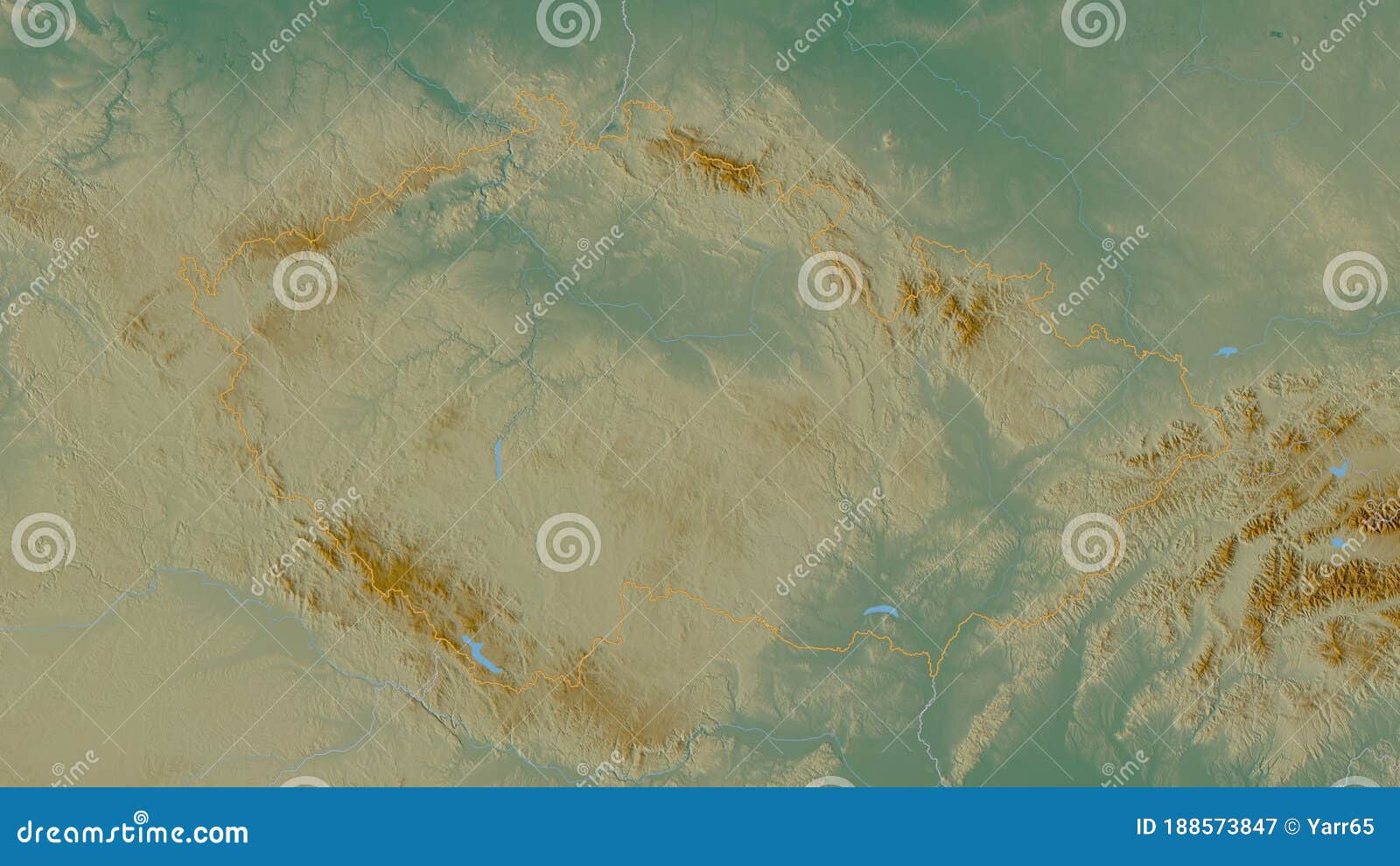 Czech Republic - Overview. Relief Stock Illustration - Illustration of ...