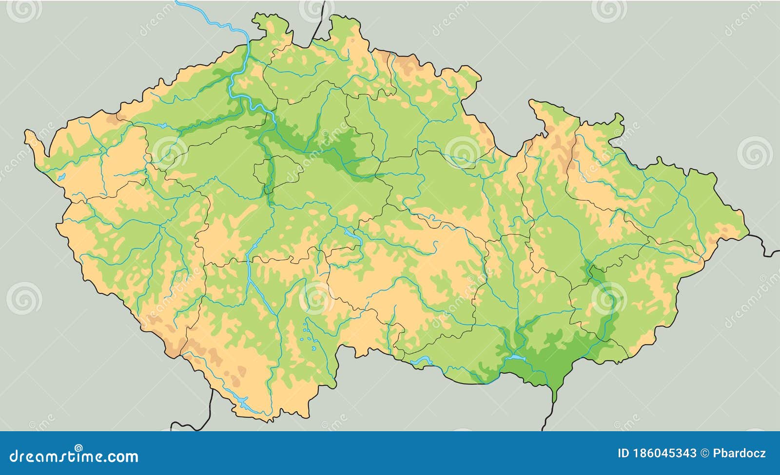 Ostrava Map. Detailed Map Of City Administrative Area. Cityscape ...