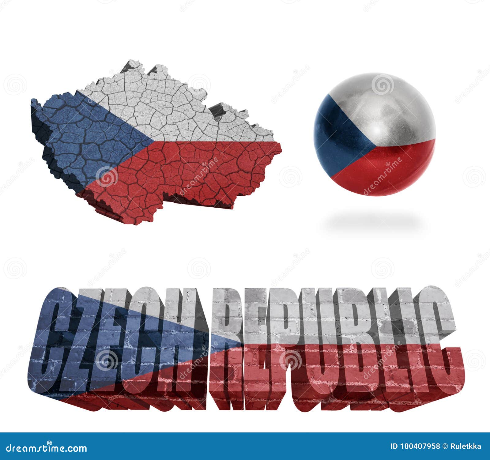 Czech Republic Symbols stock illustration. Illustration of ball - 100407958