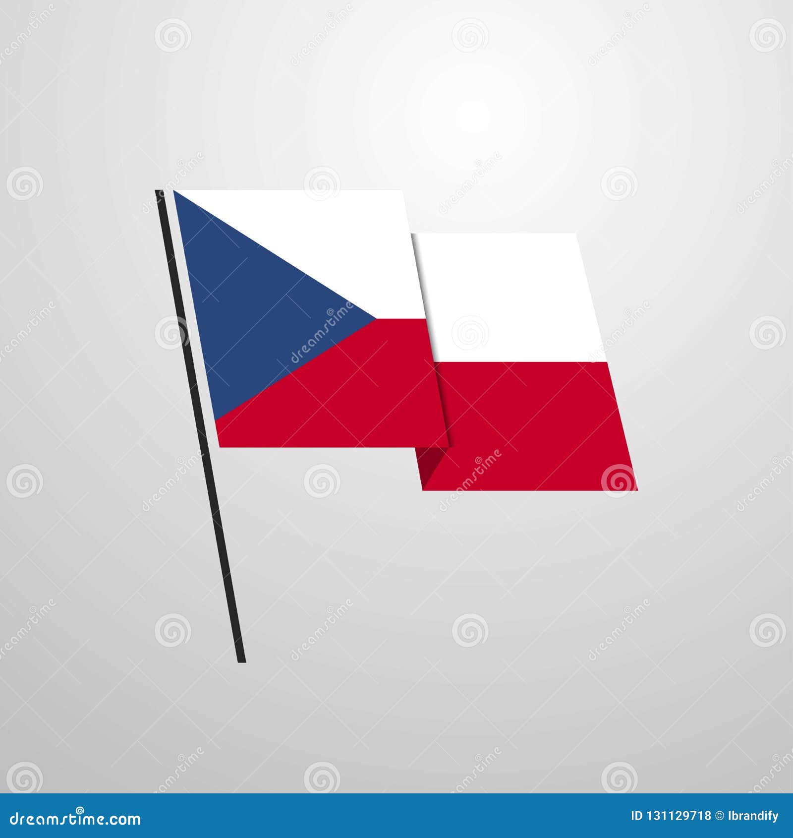 Czech Republic Waving Flag Design Vector Background Stock Vector ...