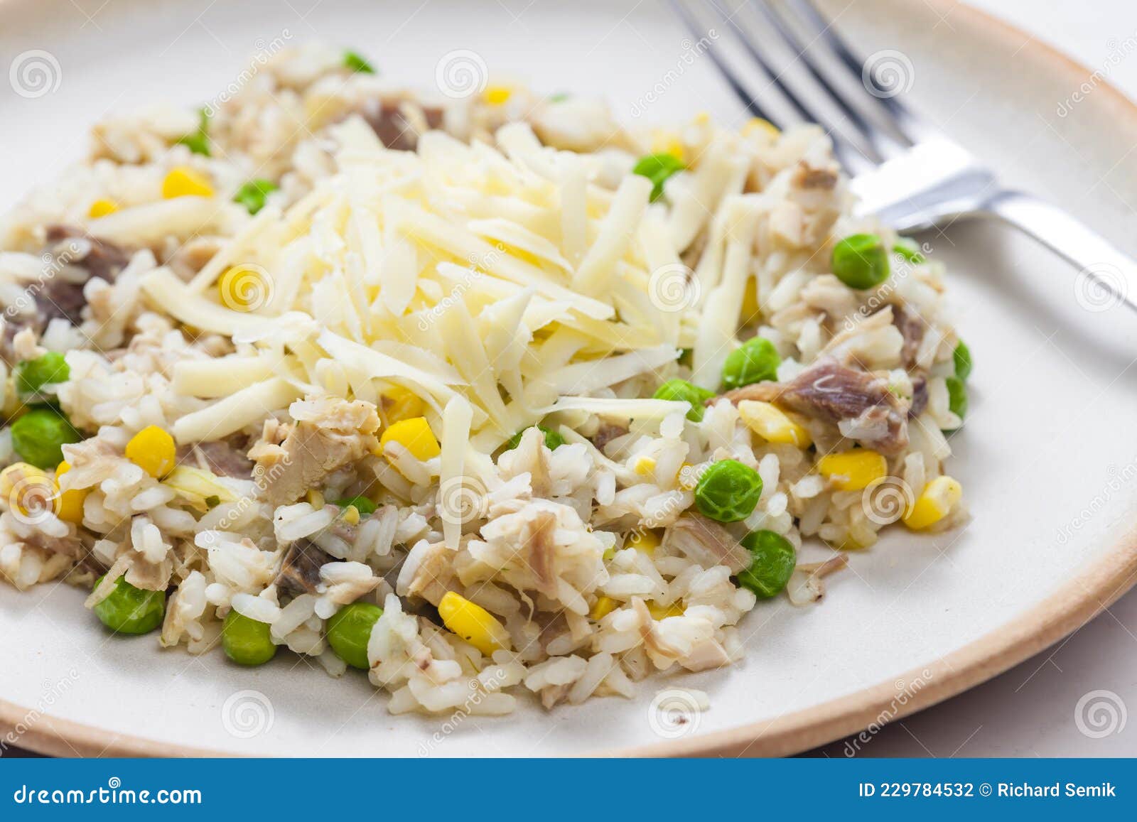 Czech Style Risotto with Corn and Green Peas Stock Photo - Image of ...