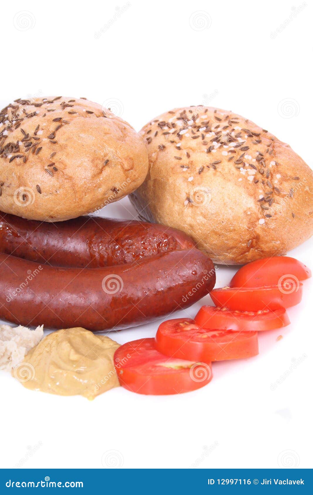 Czech wursts stock photo. Image of meat, sausage, plate - 12997116