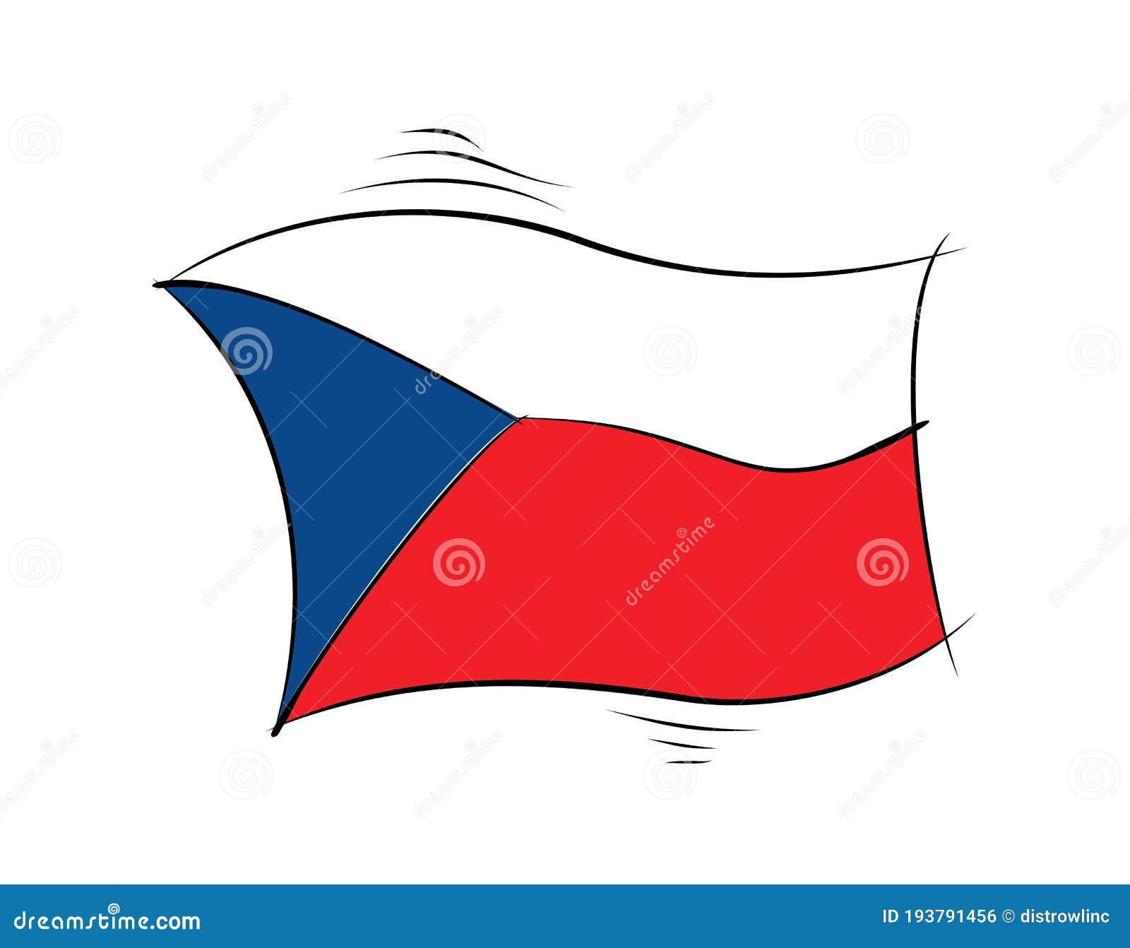 Czechoslovakia Flag on White Background in Vector Illustration Stock ...