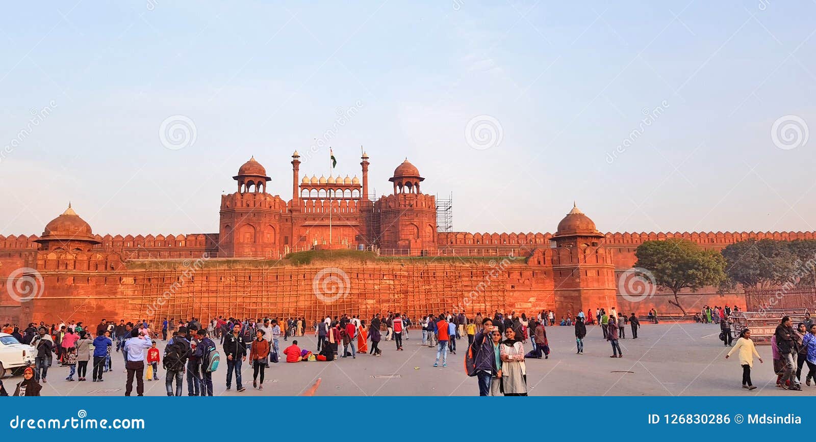 Czerwony Fort W Starym Delhi, India Zdjęcie Editorial - Obraz złożonej ...