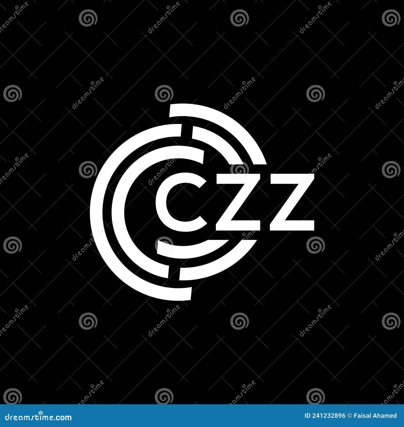CZZ Letter Logo Design on Black Background. CZZ Creative Initials Letter Logo Concept Stock ...